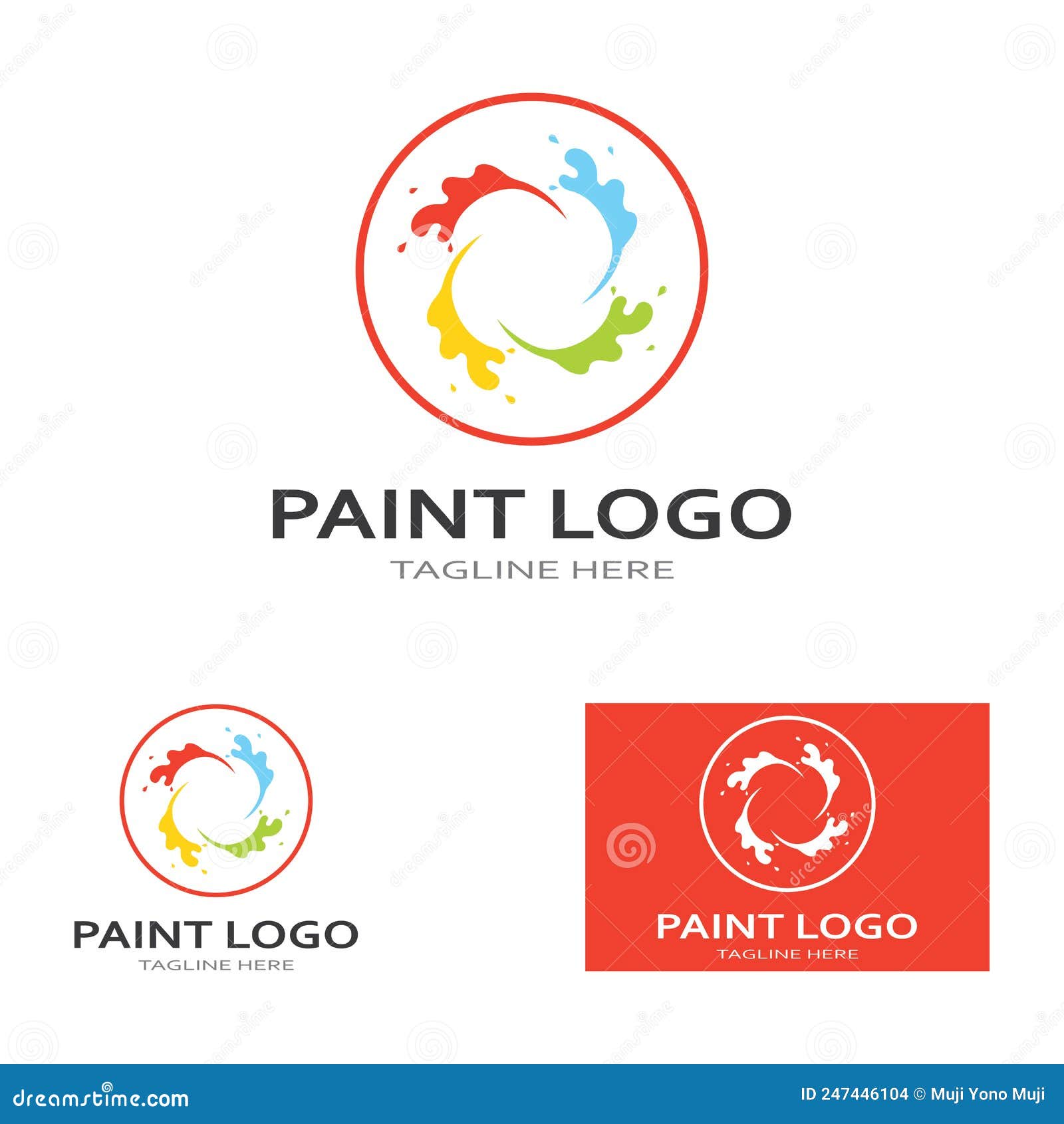 Paint Logo Template Vector Icon Illustration Design Stock Vector ...