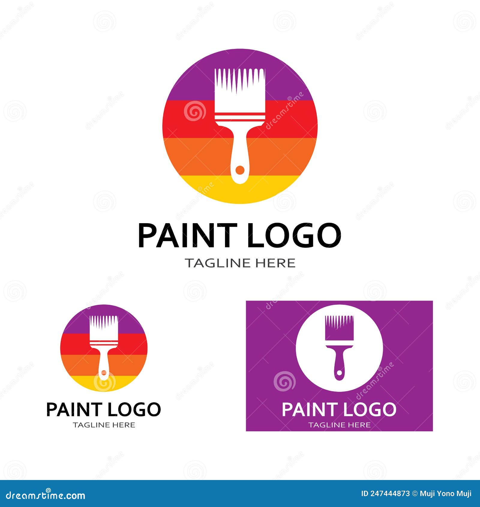 Paint Logo Template Vector Icon Illustration Design Stock Vector ...
