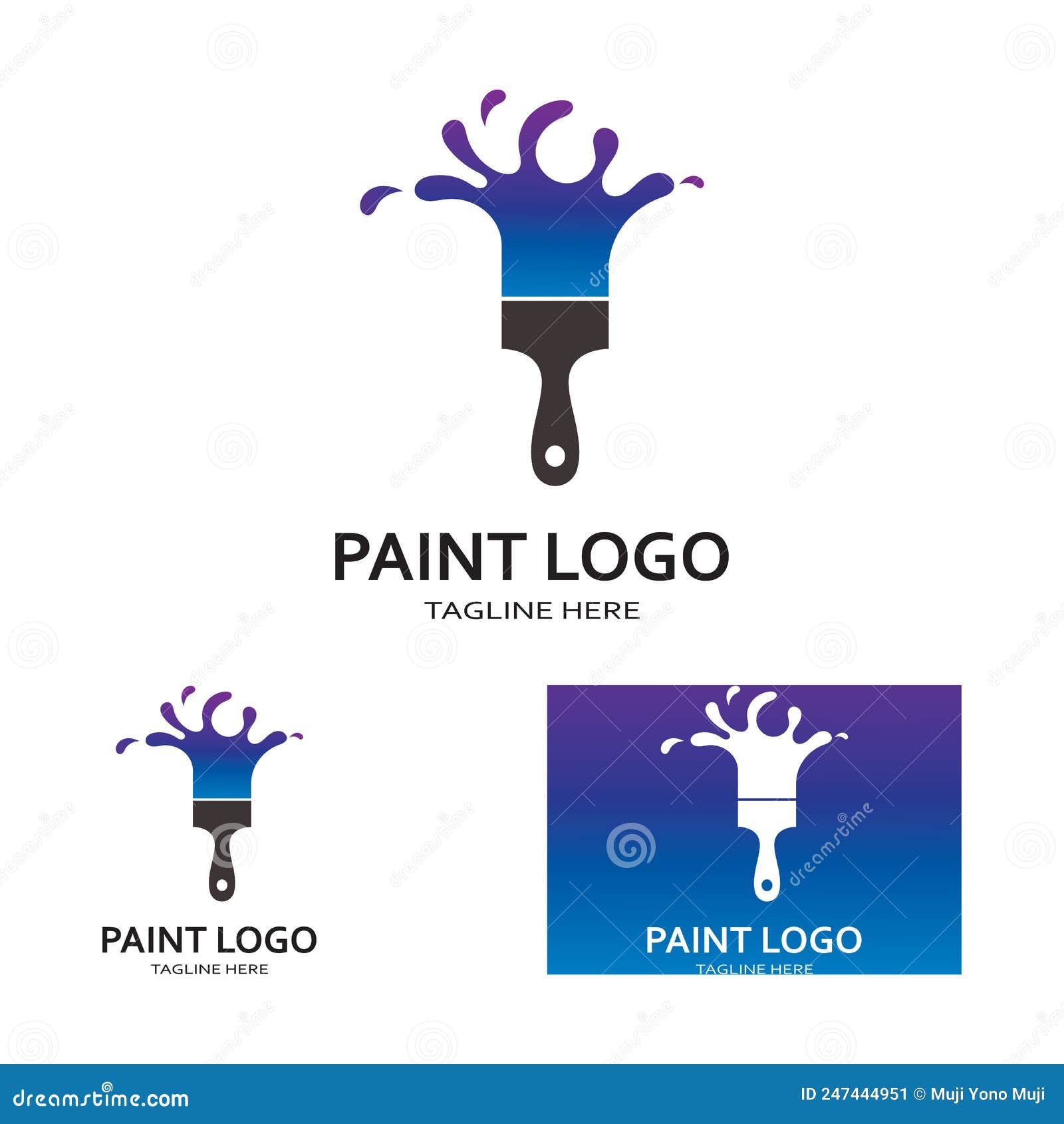 Paint Logo Template Vector Icon Illustration Design Stock Vector ...