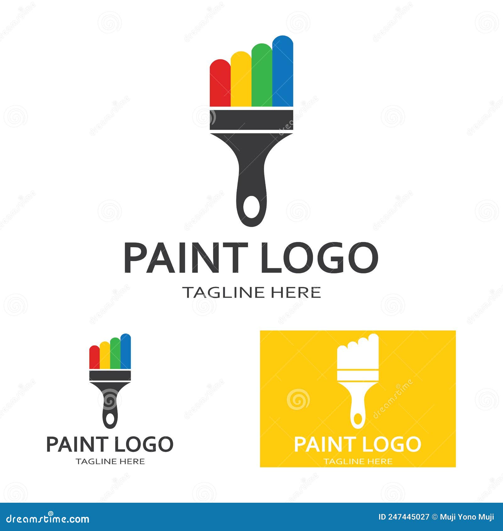 Paint Logo Template Vector Icon Illustration Design Stock Vector ...