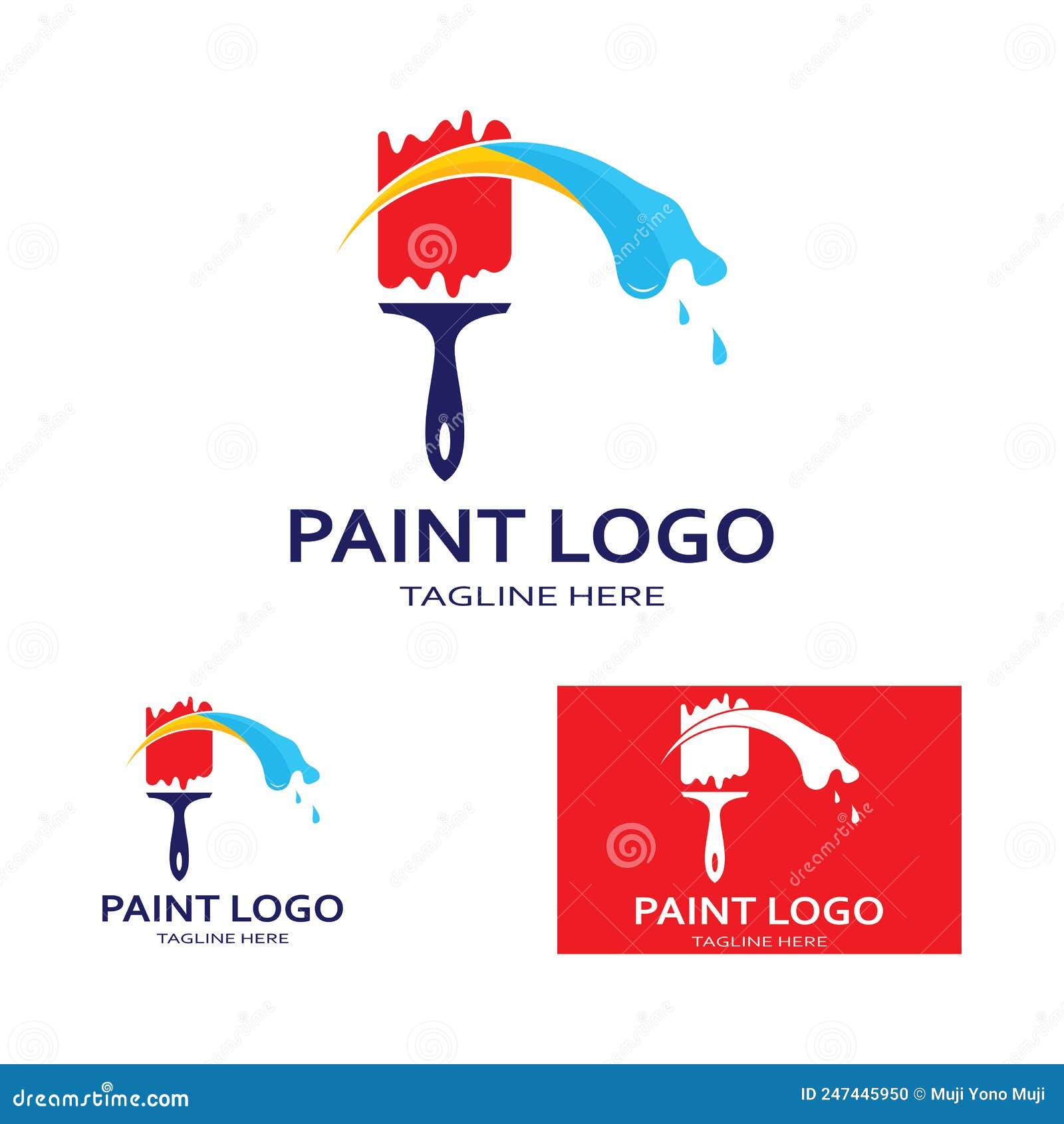 Paint Logo Template Vector Icon Illustration Design Stock Vector ...