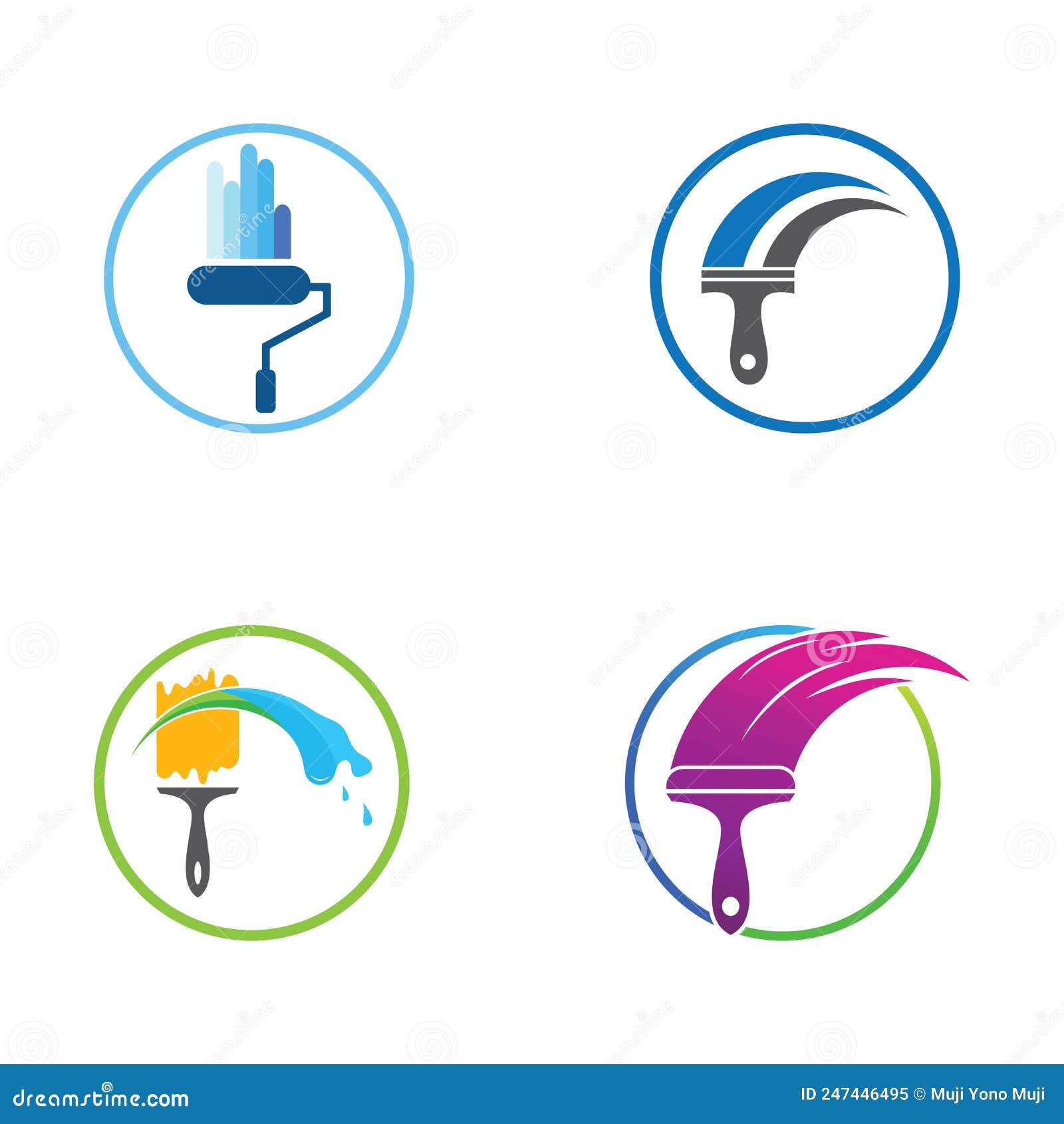 Paint Logo Template Vector Icon Illustration Design Stock Vector ...