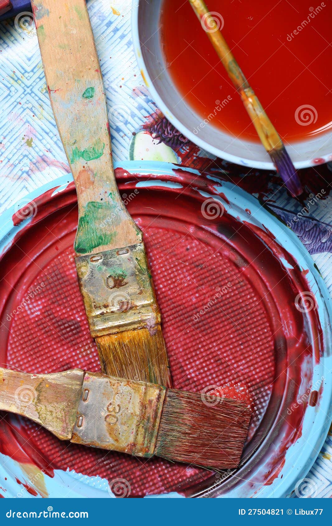 Paint Mess stock image. Image of plastic, color, plate - 27504821