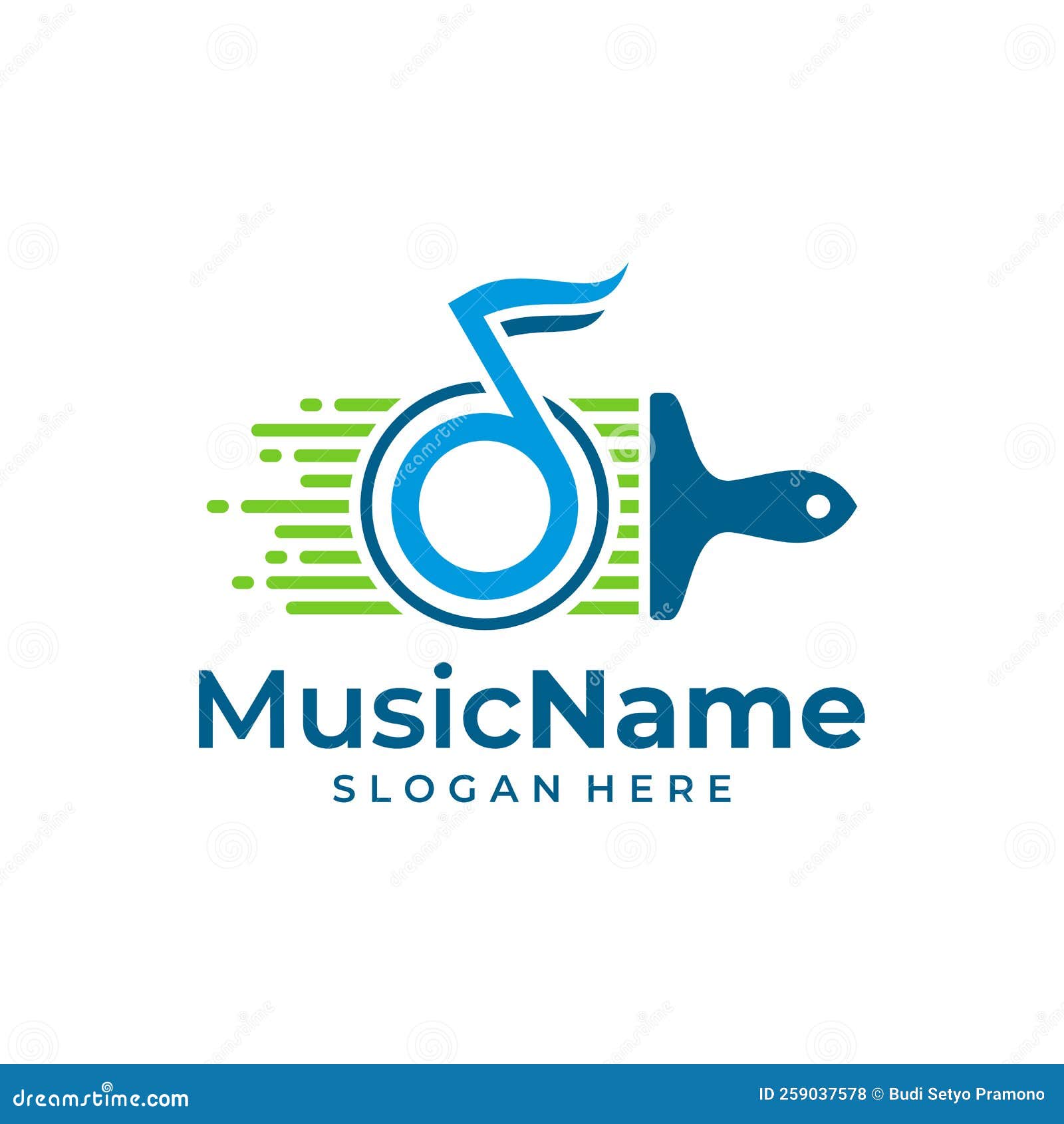 Paint Music Logo Vector. Music Paint Logo Design Template Stock ...
