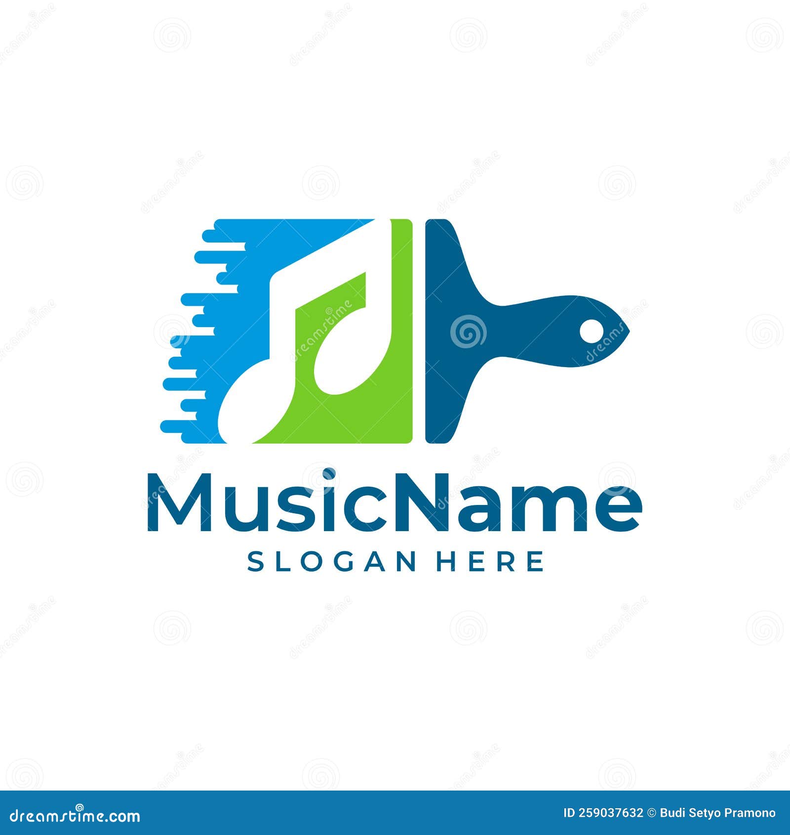 Paint Music Logo Vector. Music Paint Logo Design Template Stock ...