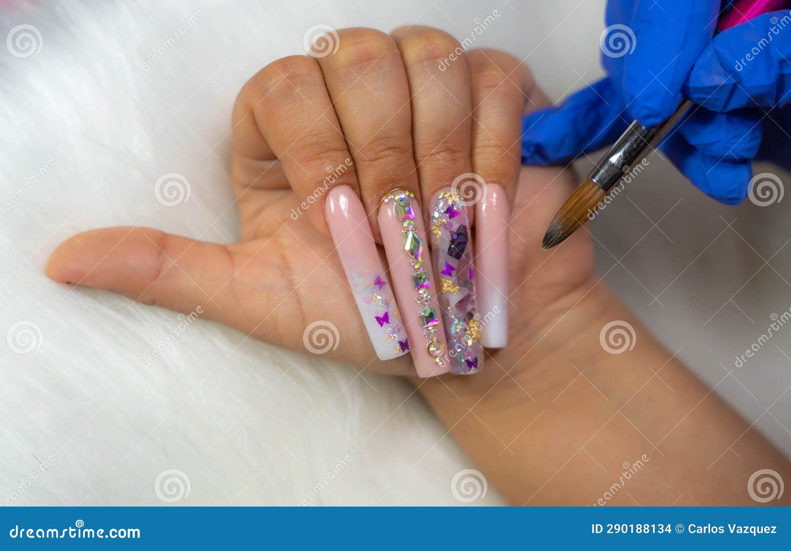 Paint nails stock photo. Image of woman, body, people - 290188134