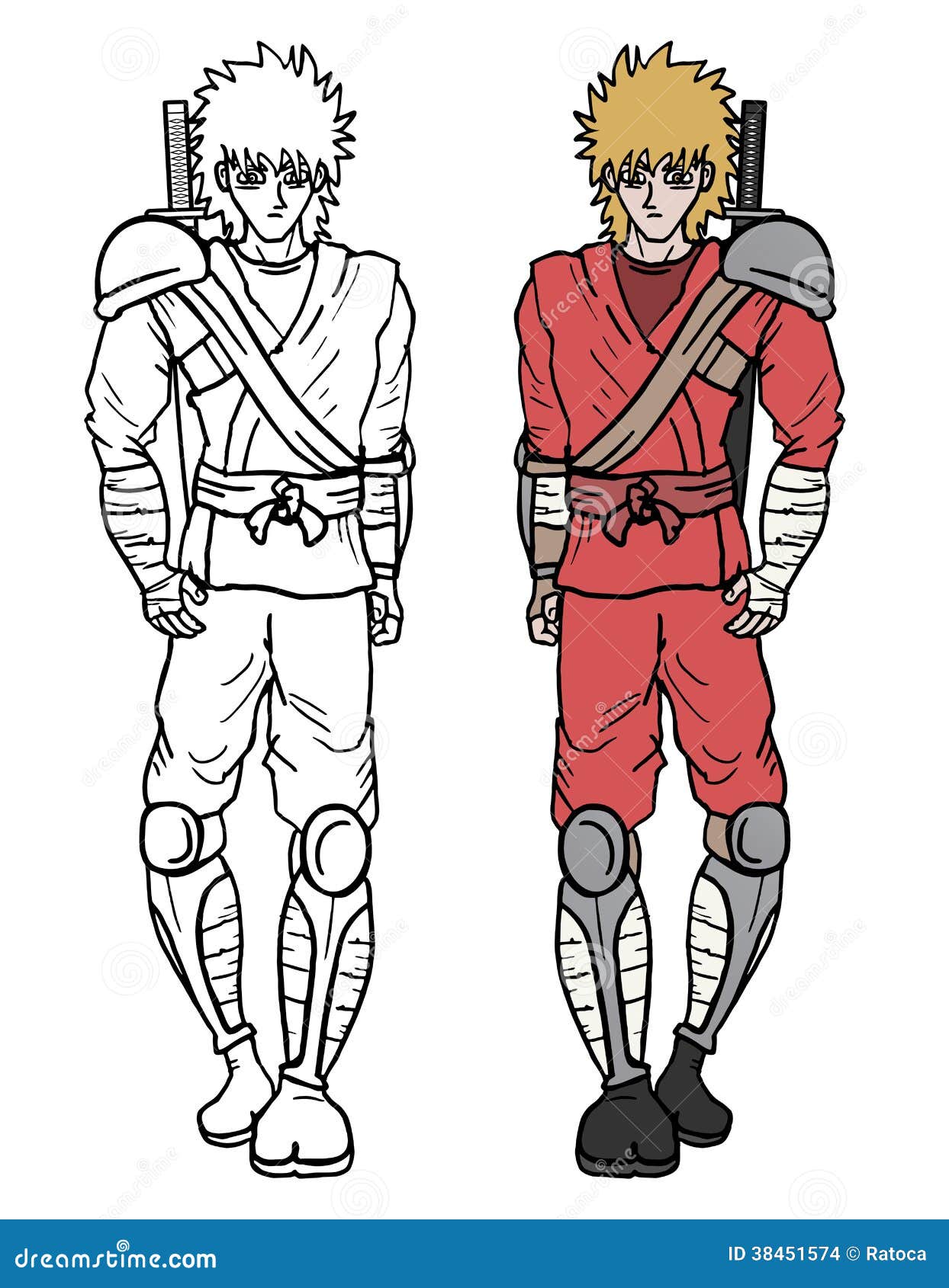 Paint ninja stock vector. Illustration of dangerous, cartoon - 38451574