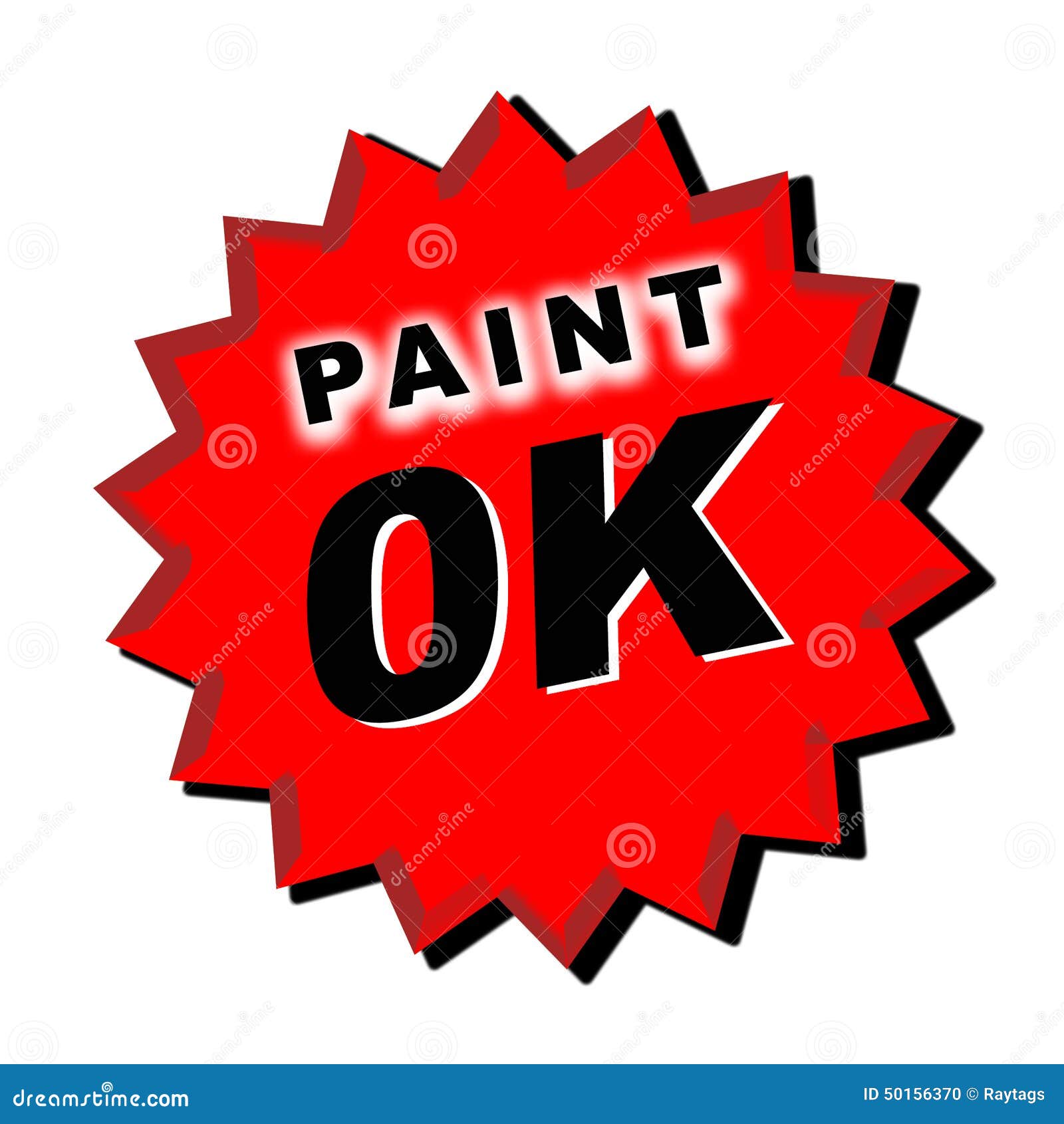 Paint ok decal stock illustration. Illustration of commerce - 50156370