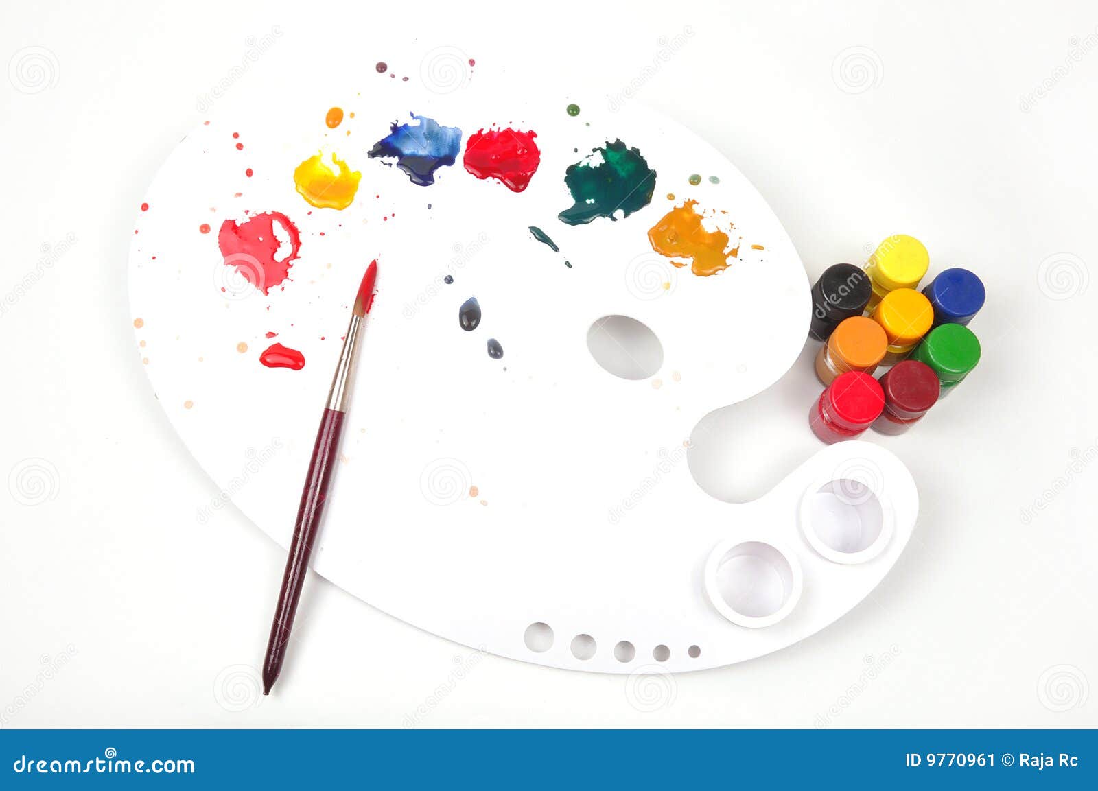 Paint palette stock image. Image of painter, paint, clip - 9770961