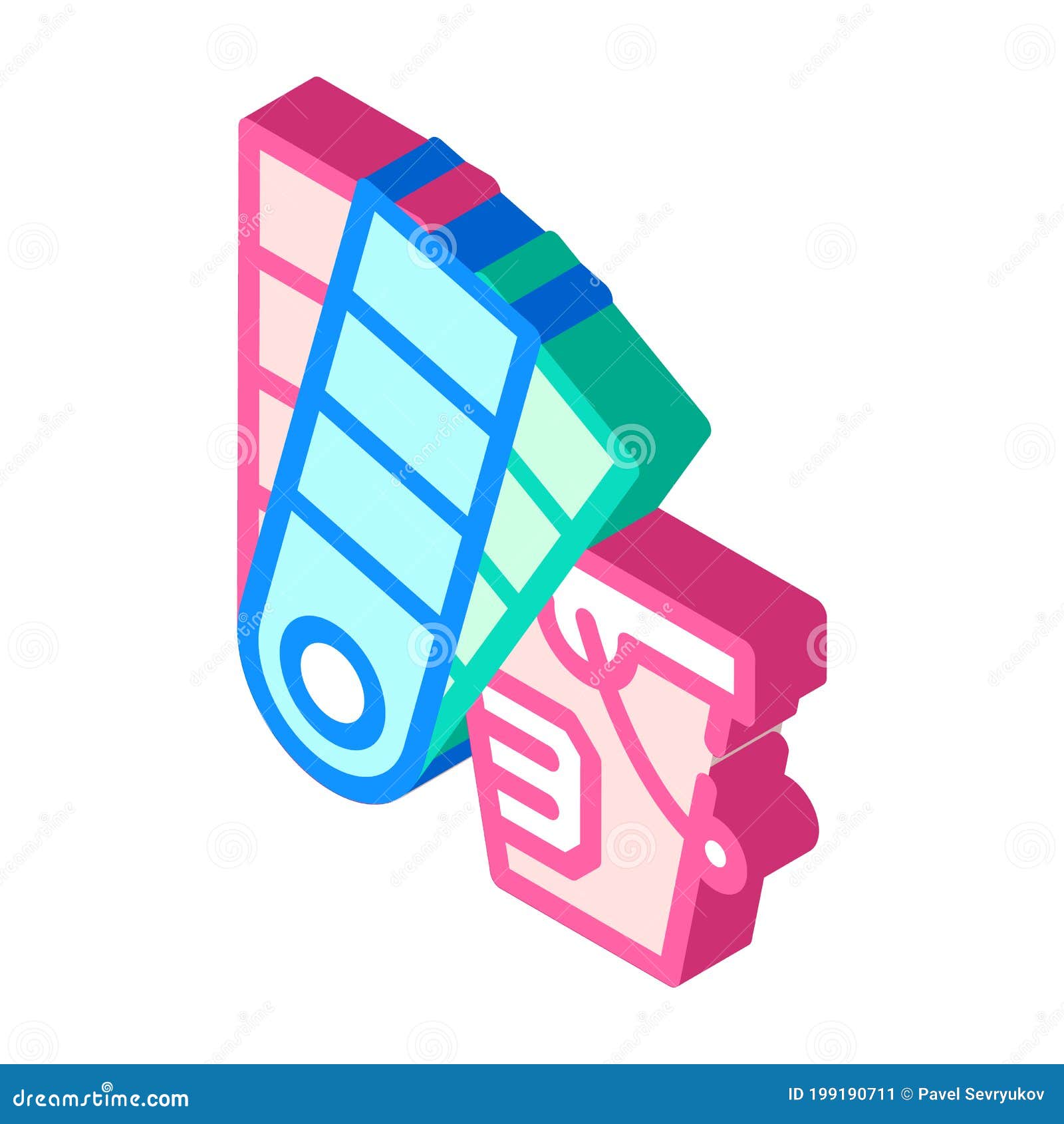Paint Palette Isometric Icon Vector Sign Illustration Stock Vector ...