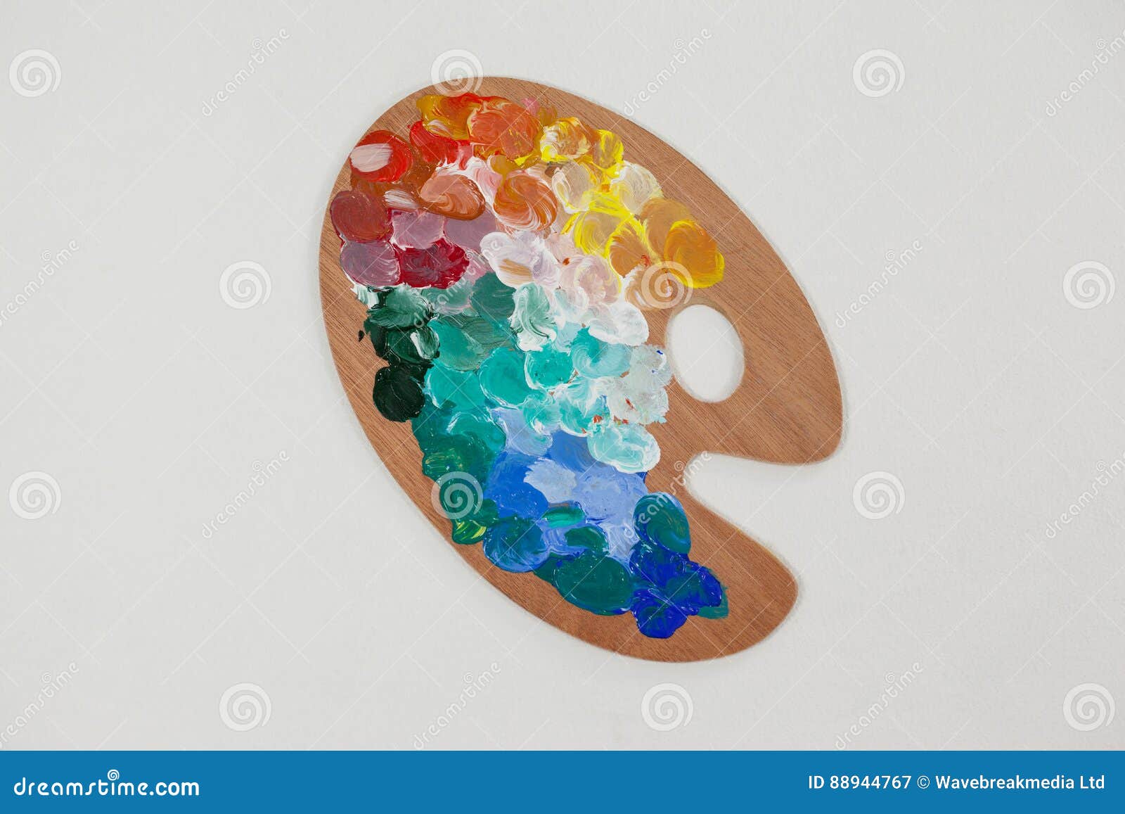 Paint Palette with Multiple Colors Stock Image - Image of palette ...