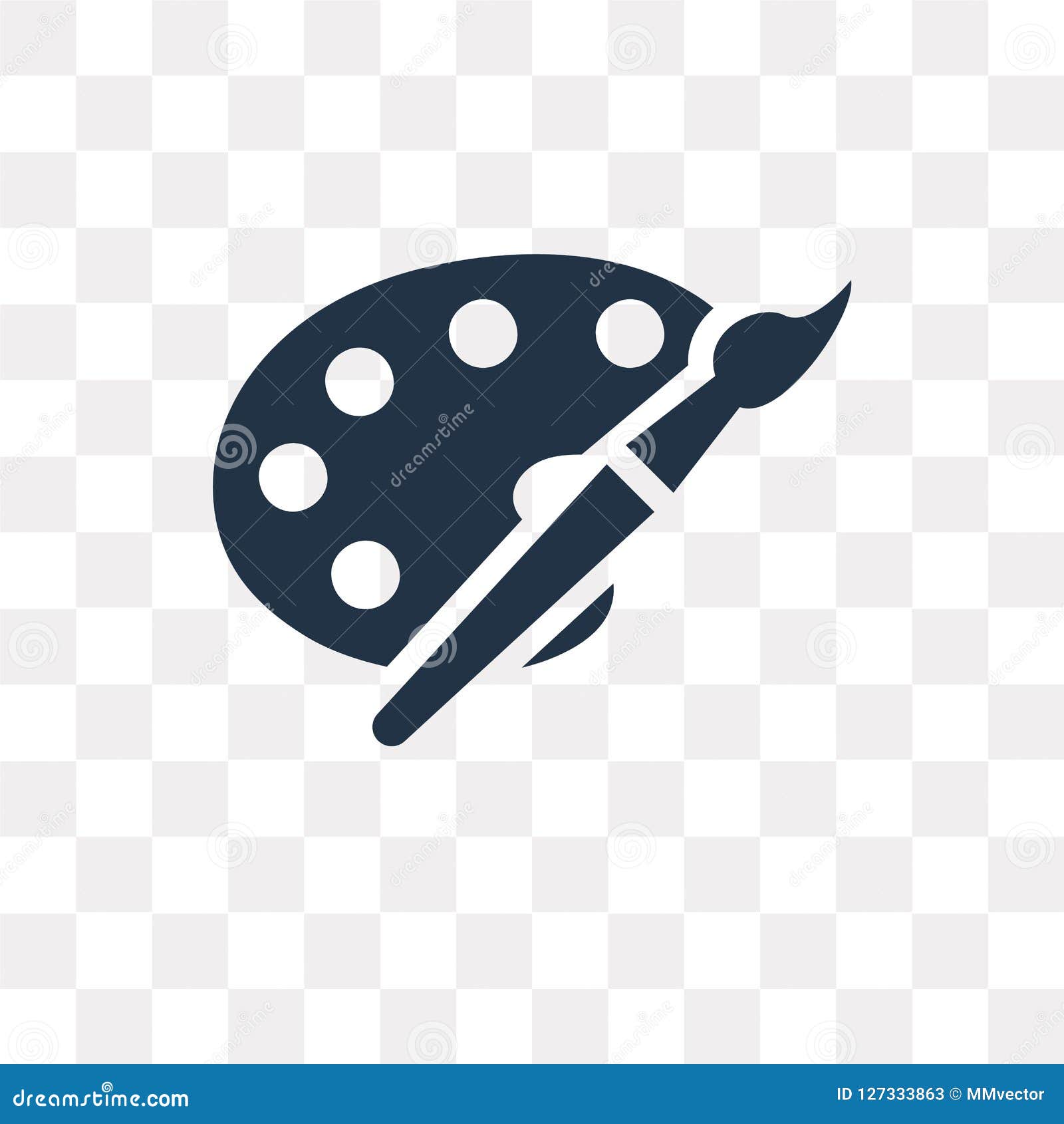 Paint Palette Vector Icon Isolated on Transparent Background, Pa Stock ...