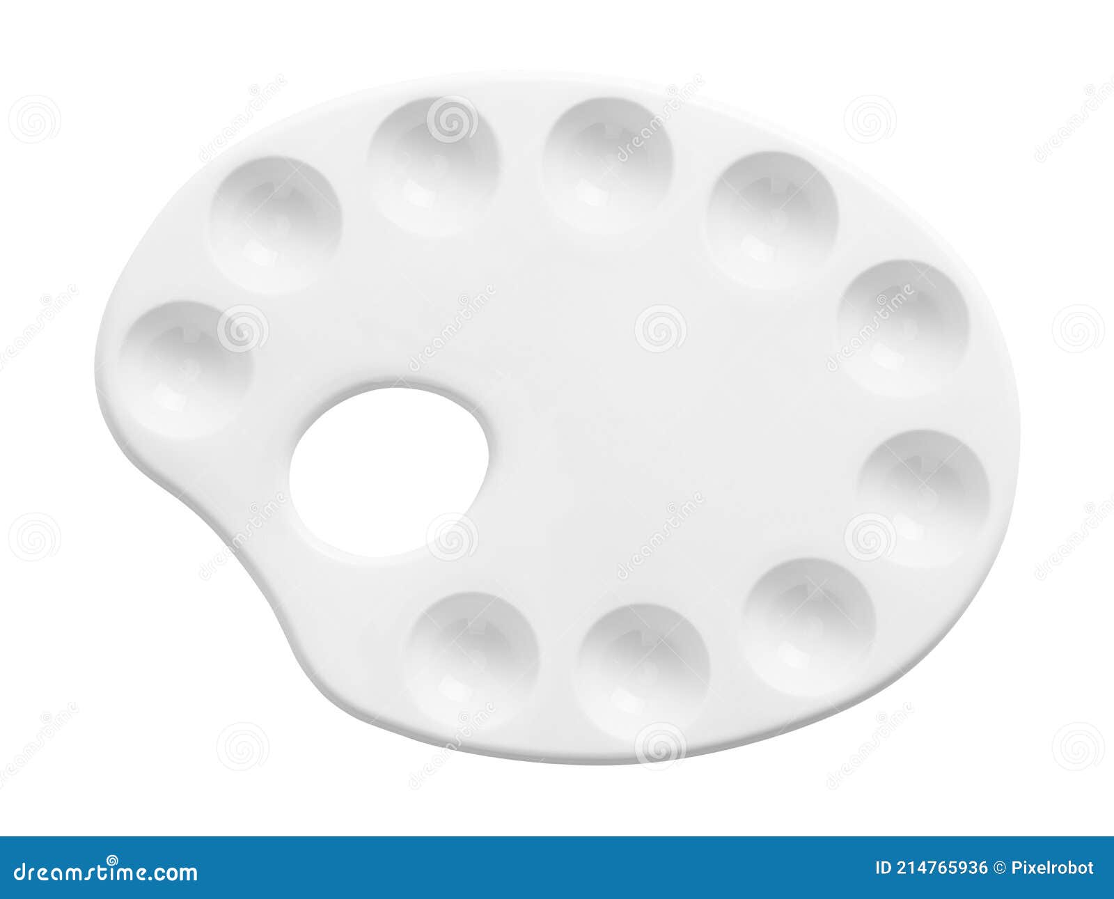 Paint Palette White Plastic Stock Photo - Image of watercolor, craft ...