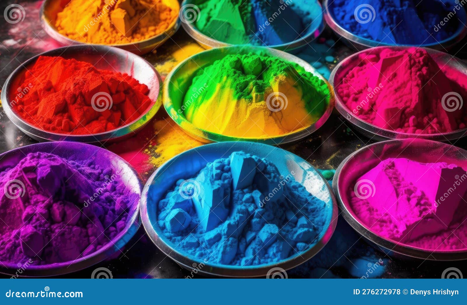 Paint Party Left the Walls Covered in Colorful Powder Creating Using ...