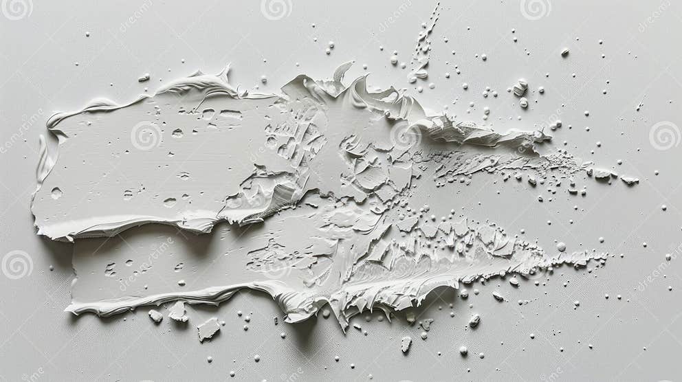 Paint Patch on Blank White Surface with Textured Details Stock Image ...