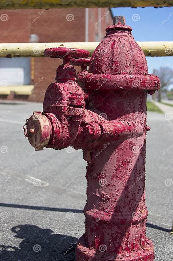Paint Peeling and Cracking on a Fire Hydrant Stock Photo - Image of ...
