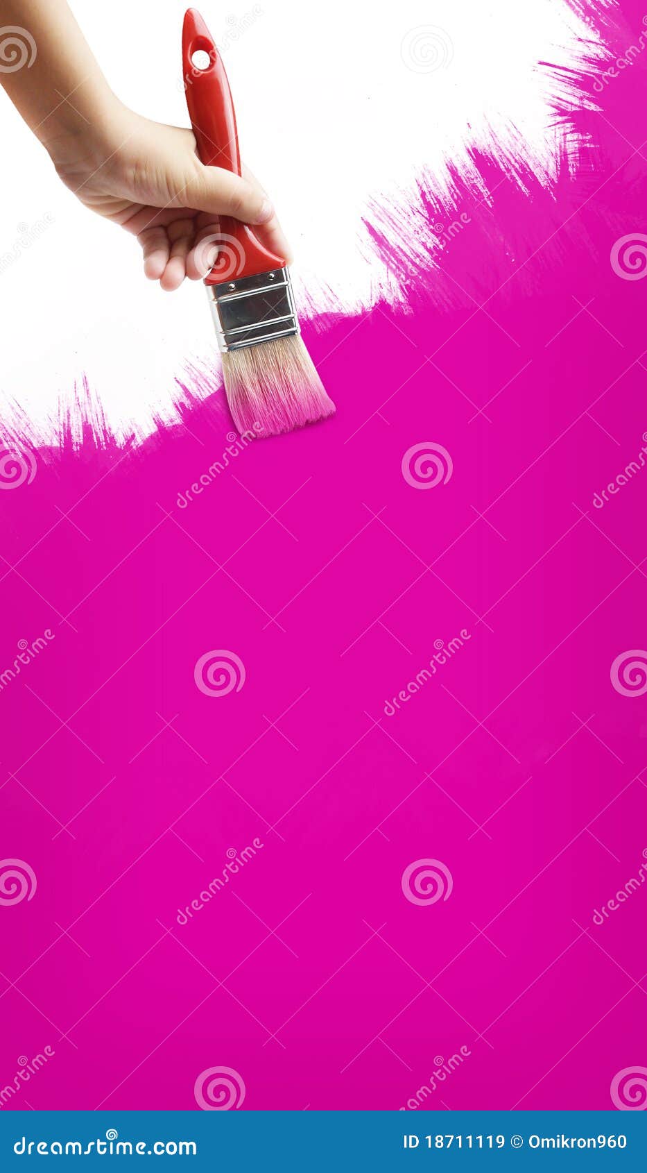 Paint ping with brush stock image. Image of painting - 18711119