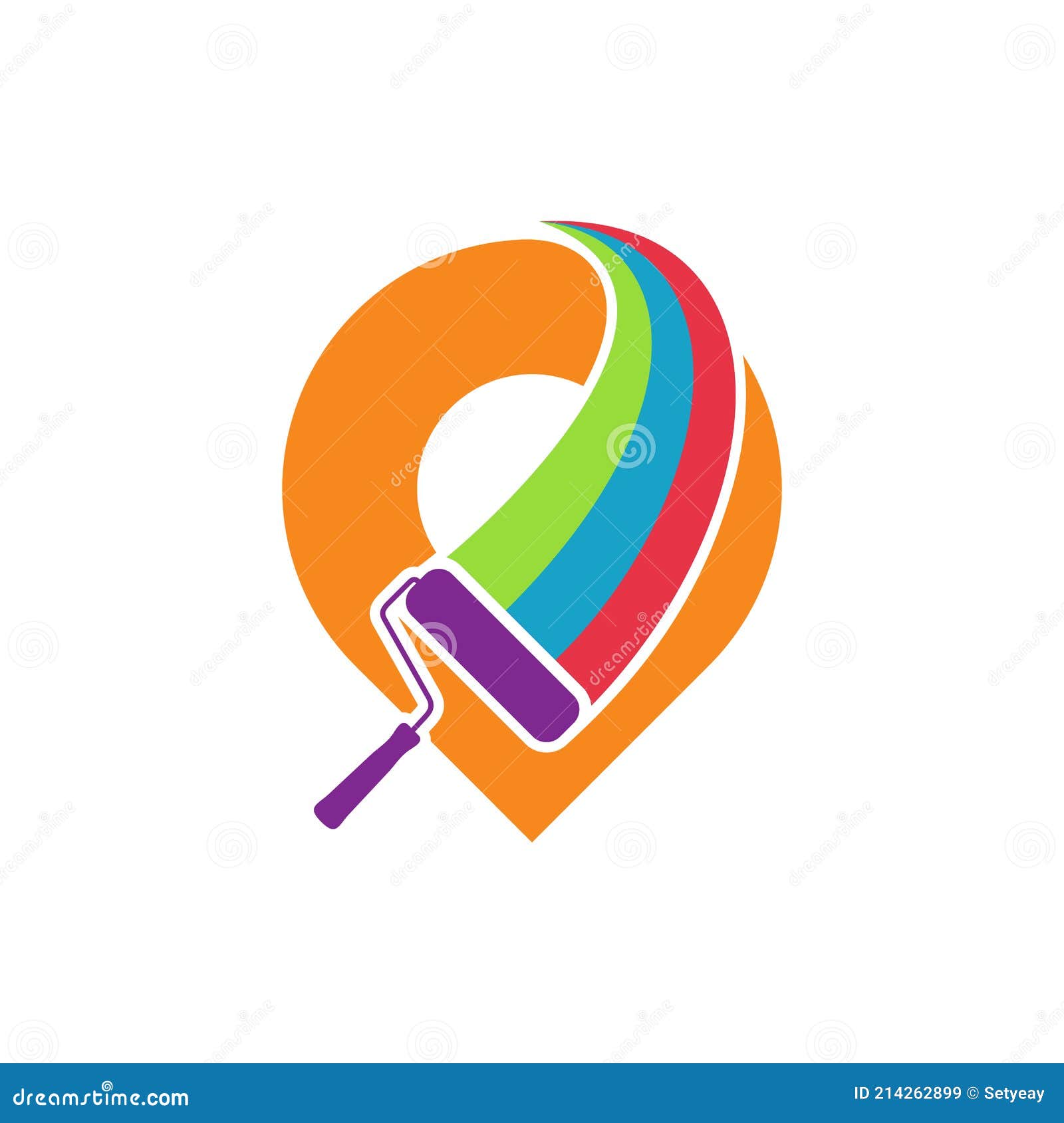 Paint Point Logo Design Vector Illustration, Creative Paint Logo Design ...