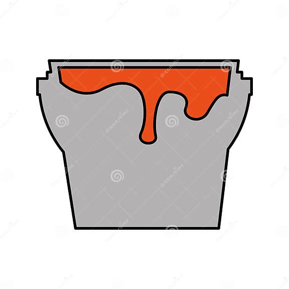 Paint pot isolated icon stock vector. Illustration of decorate - 90626524