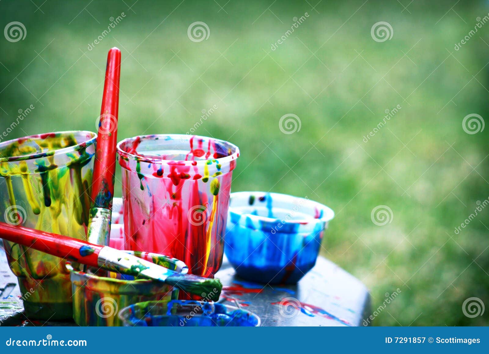 Paint pots stock image. Image of beginning, curves, creative - 7291857