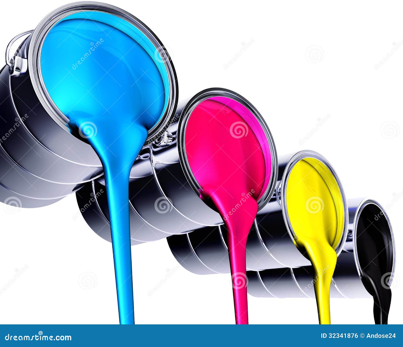 Paint pots stock illustration. Illustration of proof - 32341876