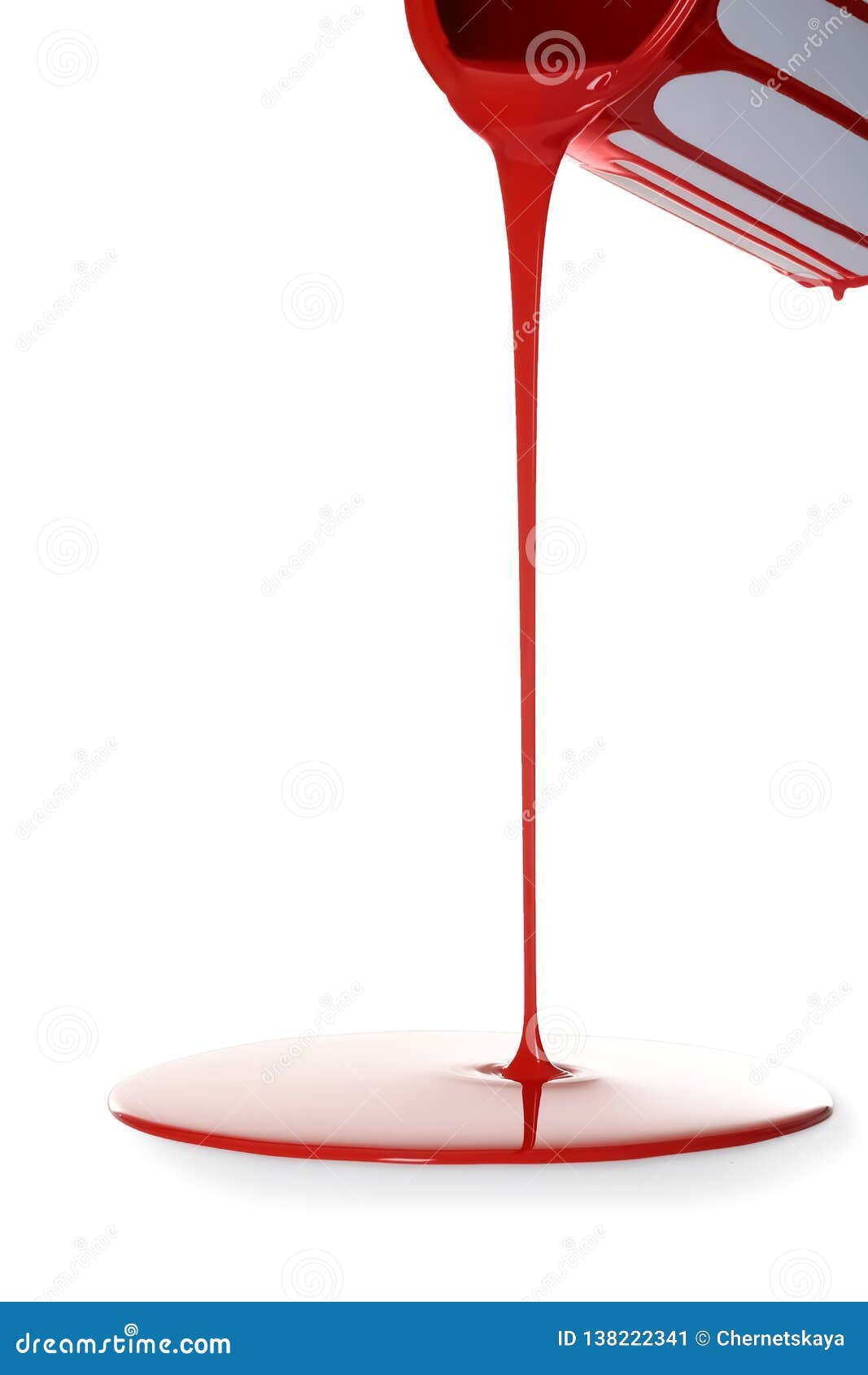 Paint Pouring Out of Can on White. Space for Text Stock Image - Image ...