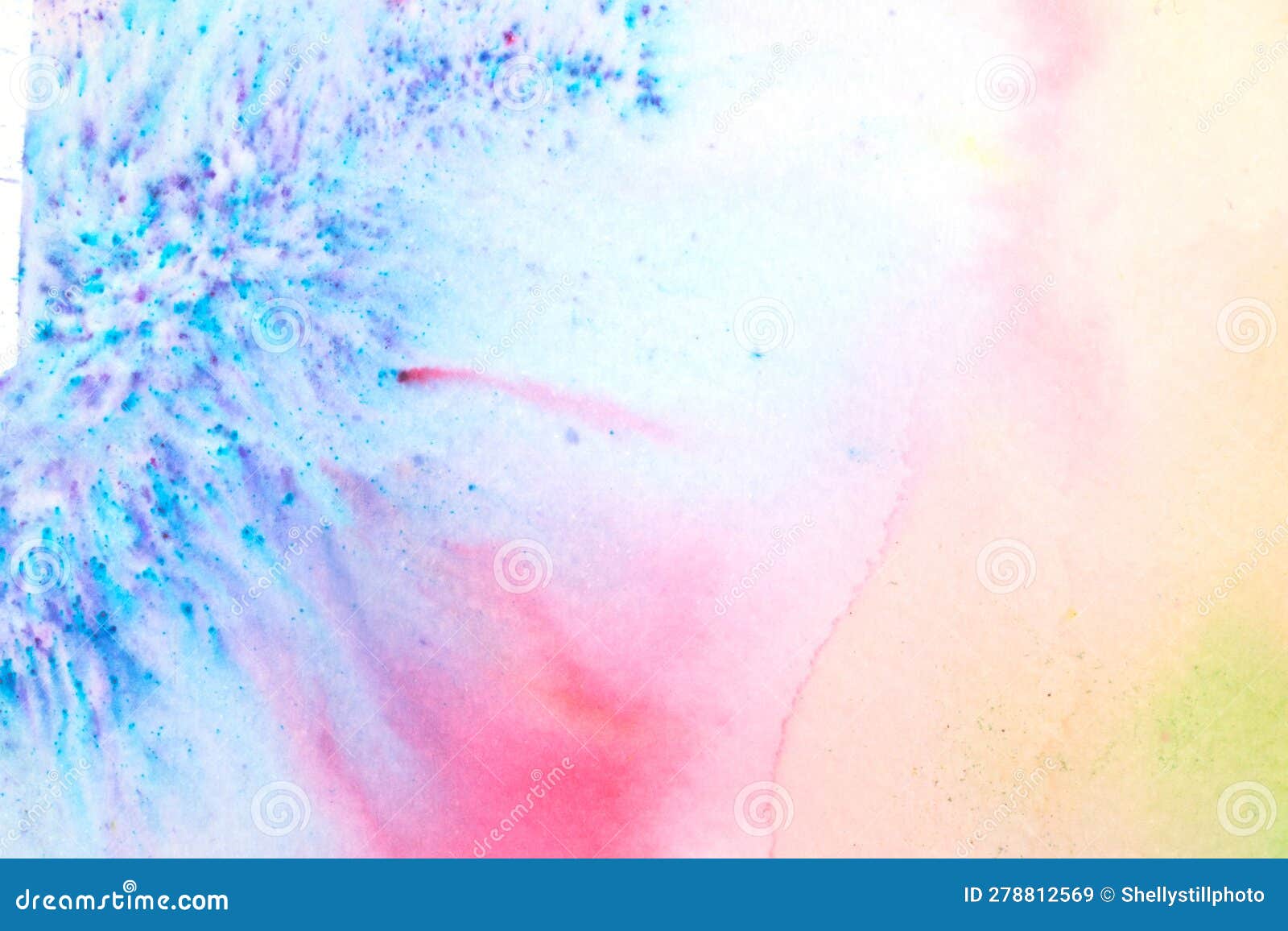 Paint Powder and Splashes in Vibrant Watercolour Painting Exploding ...