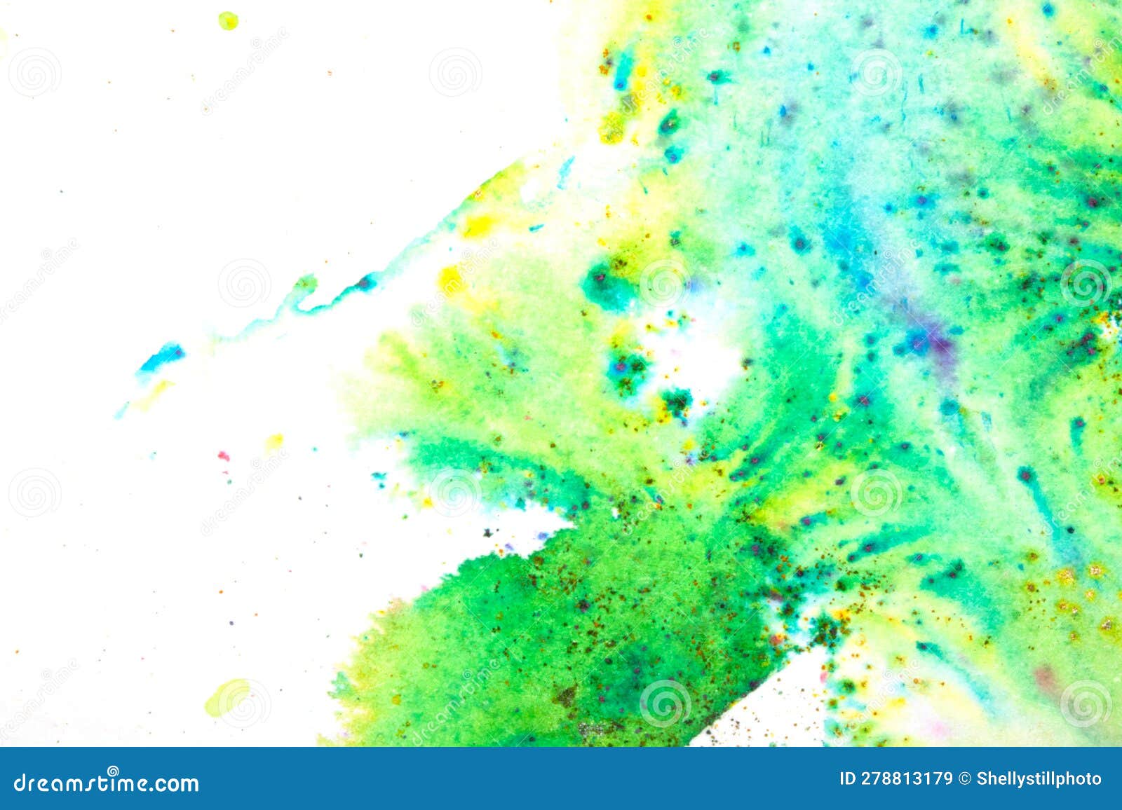 Paint Powder and Splashes in Vibrant Watercolour Painting Exploding ...
