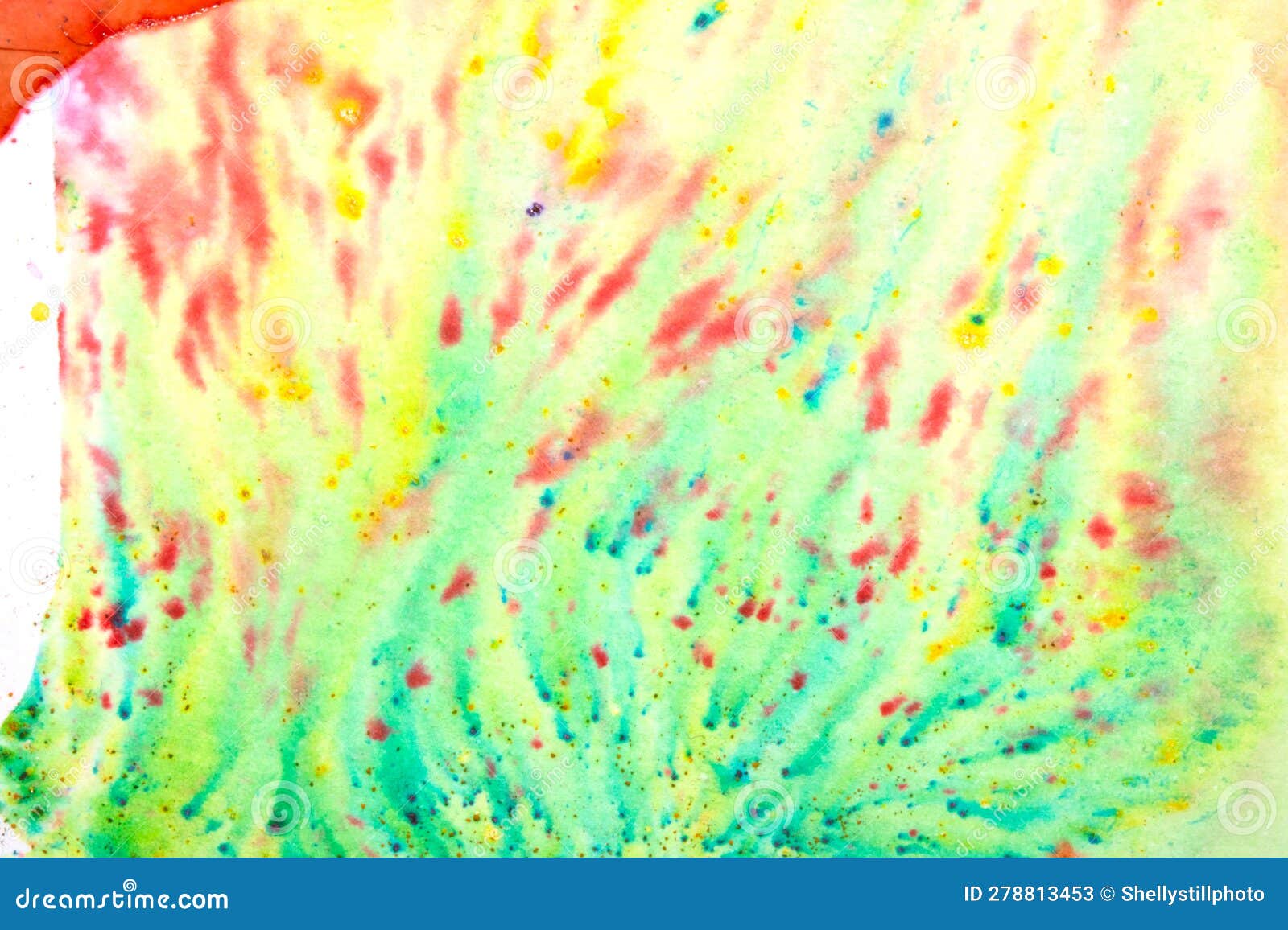 Paint Powder and Splashes in Vibrant Watercolour Painting Exploding ...