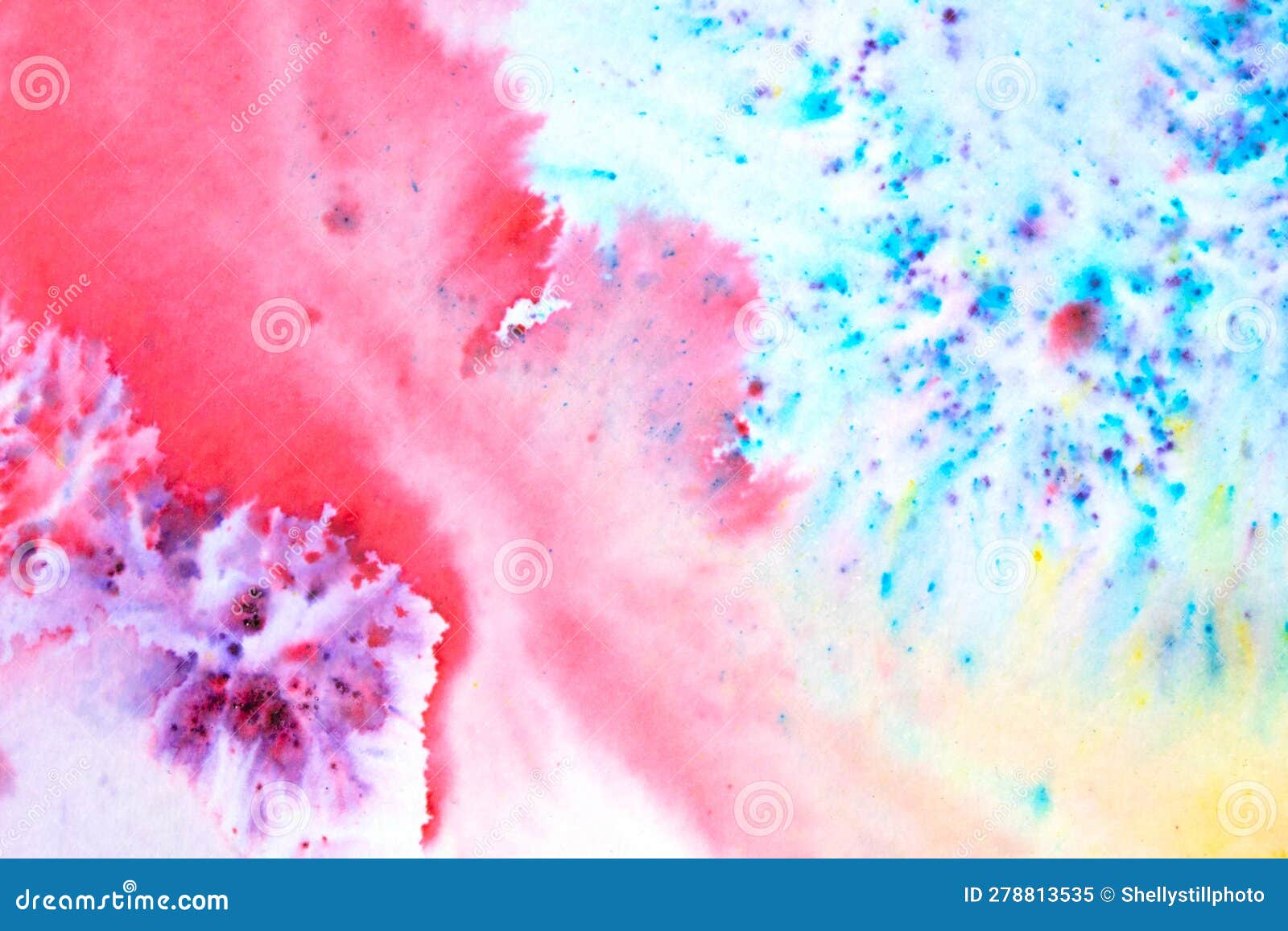 Paint Powder and Splashes in Vibrant Watercolour Painting Exploding ...