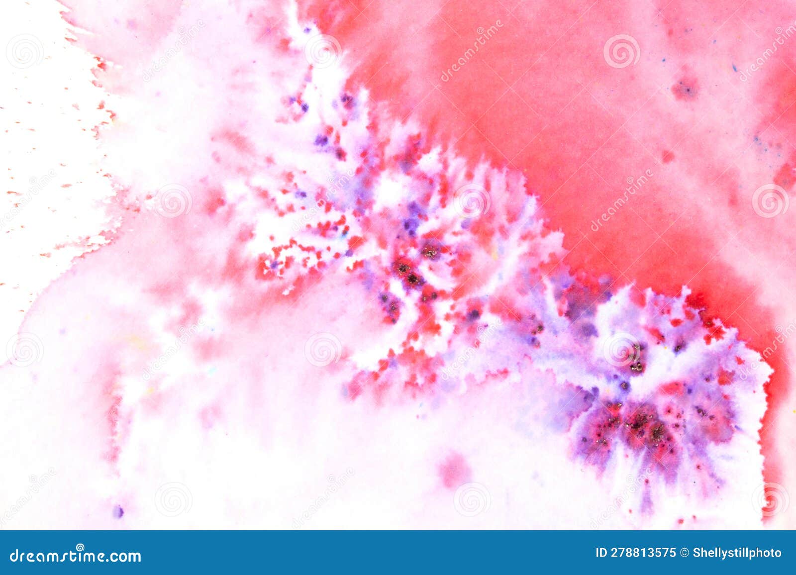 Paint Powder and Splashes in Vibrant Watercolour Painting Exploding ...