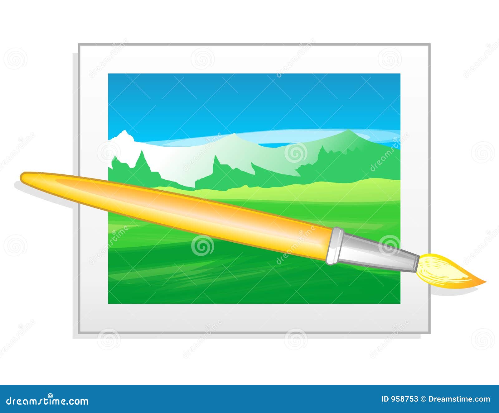 Paint program icon stock illustration. Illustration of icon - 958753