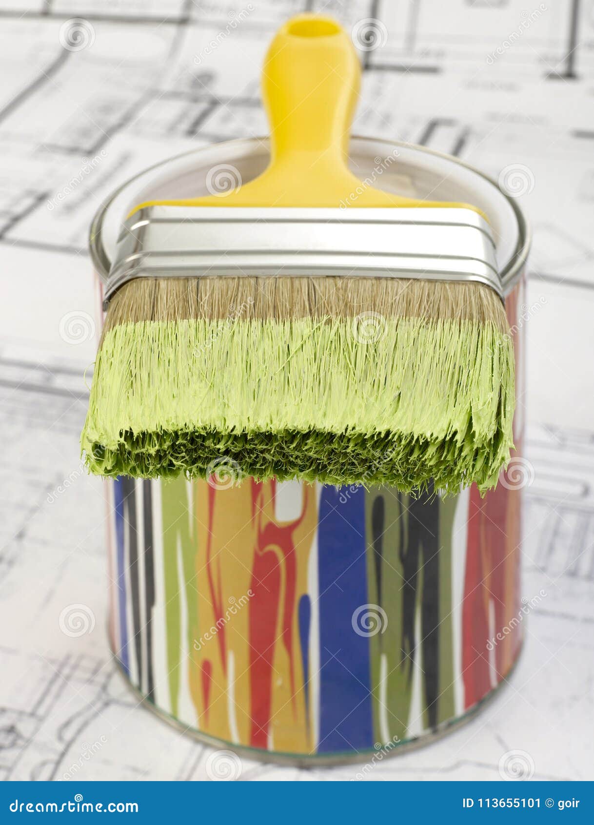 Paint project concept stock image. Image of planning - 113655101
