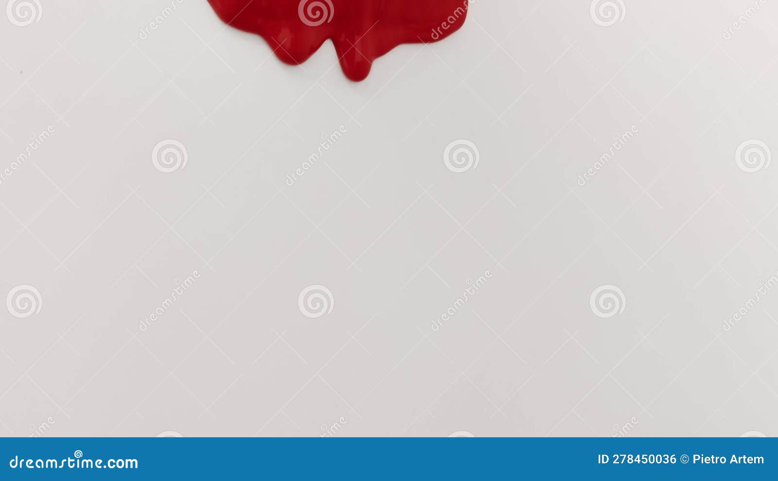 Paint Red Color Dripping, Color Cropping on White Background. Stock ...