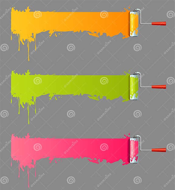Paint roll stock vector. Illustration of clean, grunge - 4248464