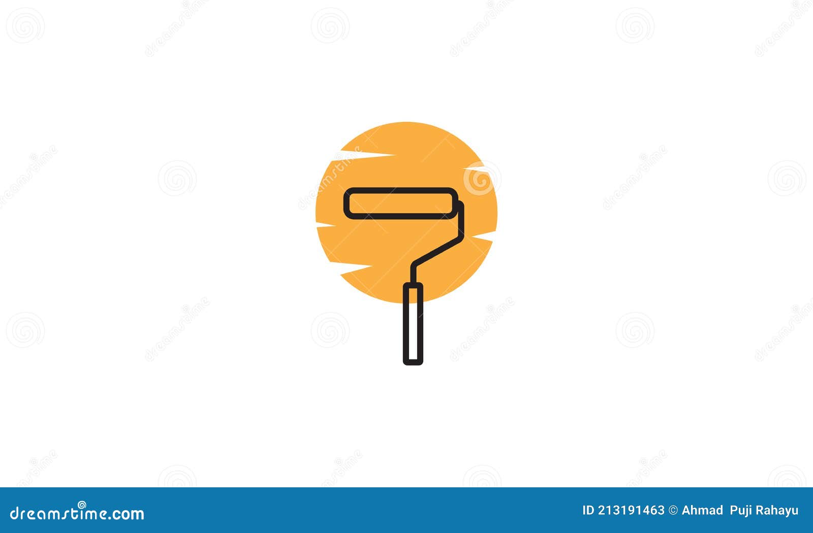 Paint Roll with Sunset Logo Vector Symbol Icon Illustration Design ...