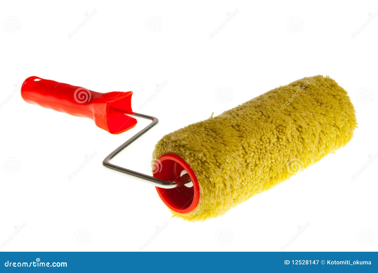 Paint roller stock image. Image of background, foam, cylinder - 12528147