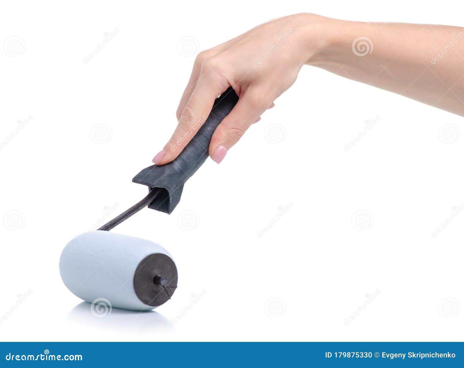 Paint roller build in hand stock photo. Image of freedom - 179875330