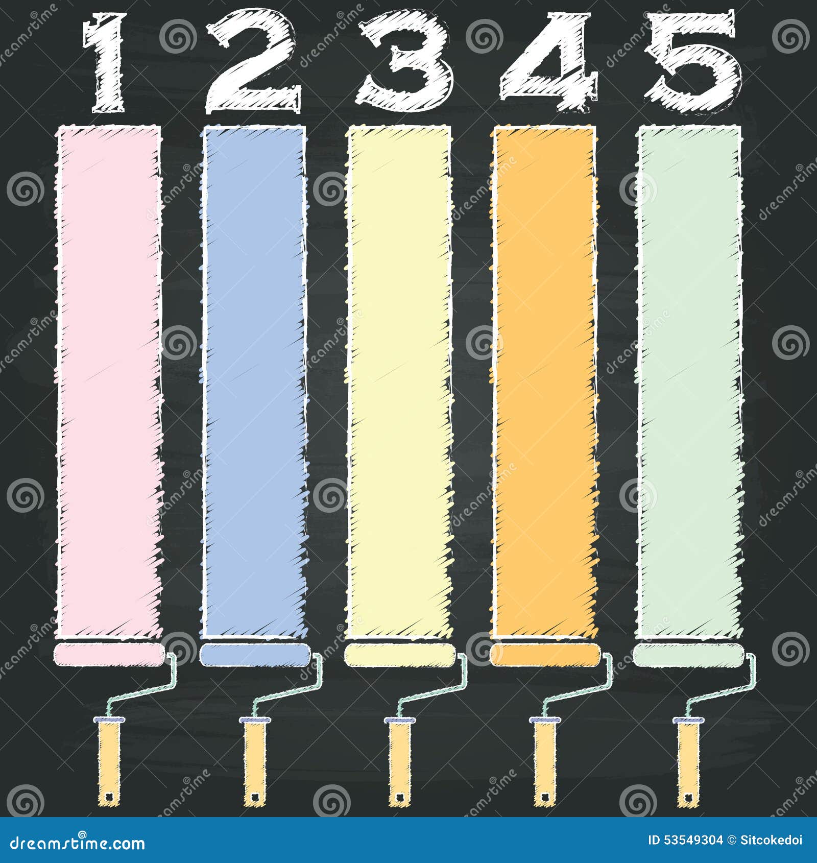 Paint roller and color stock vector. Illustration of arrow - 53549304