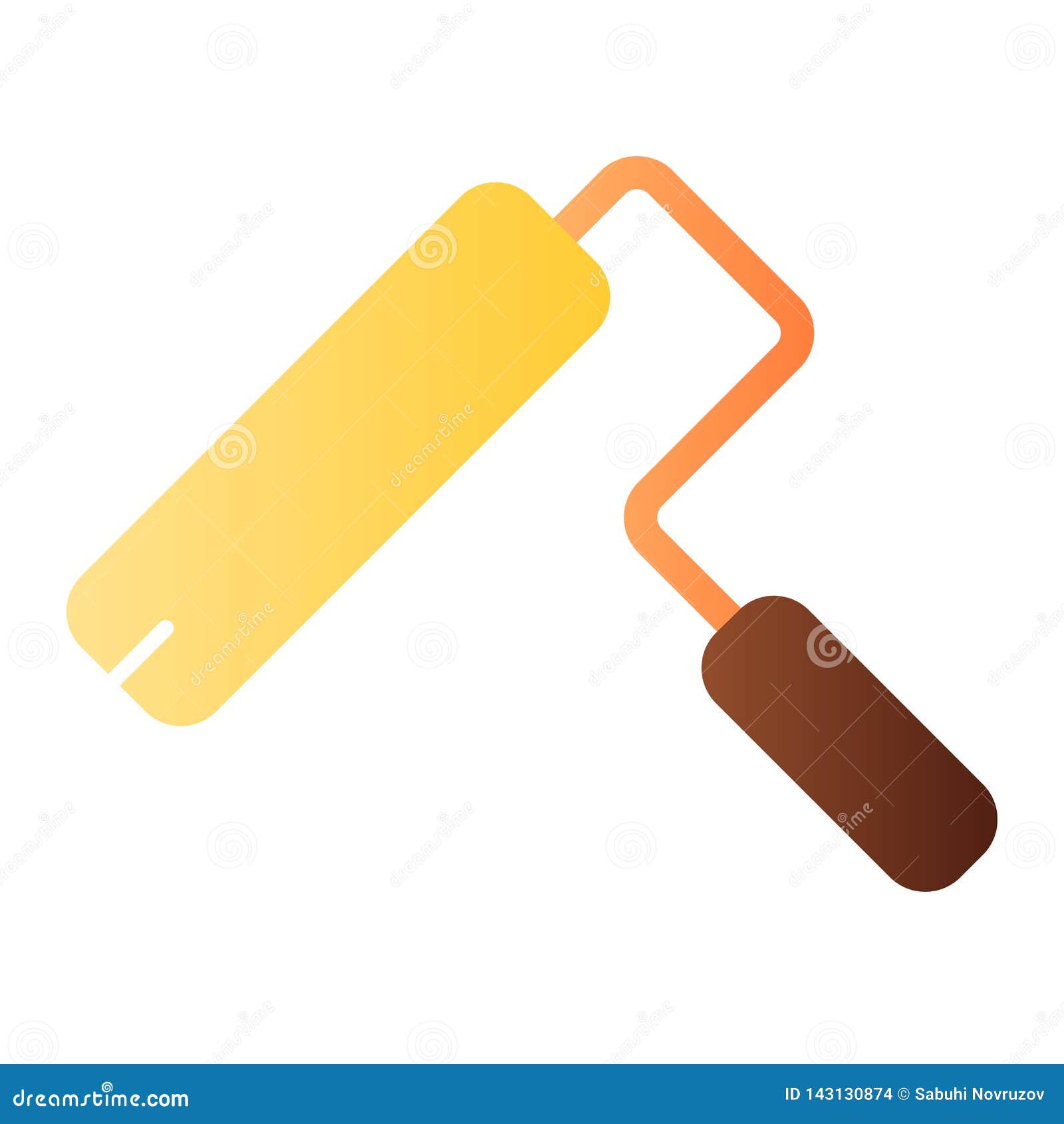 Paint Roller Flat Icon. Painter Color Icons in Trendy Flat Style Stock ...