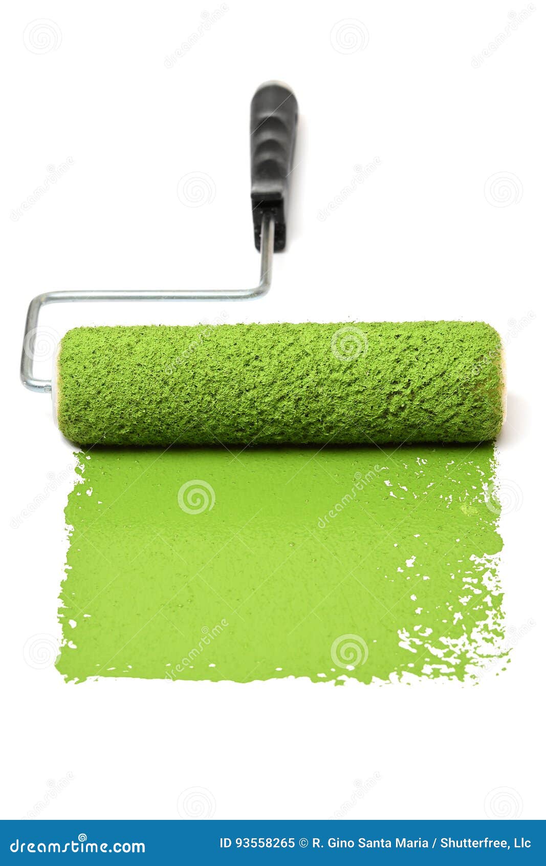 Paint Roller with Green stock image. Image of painting - 93558265