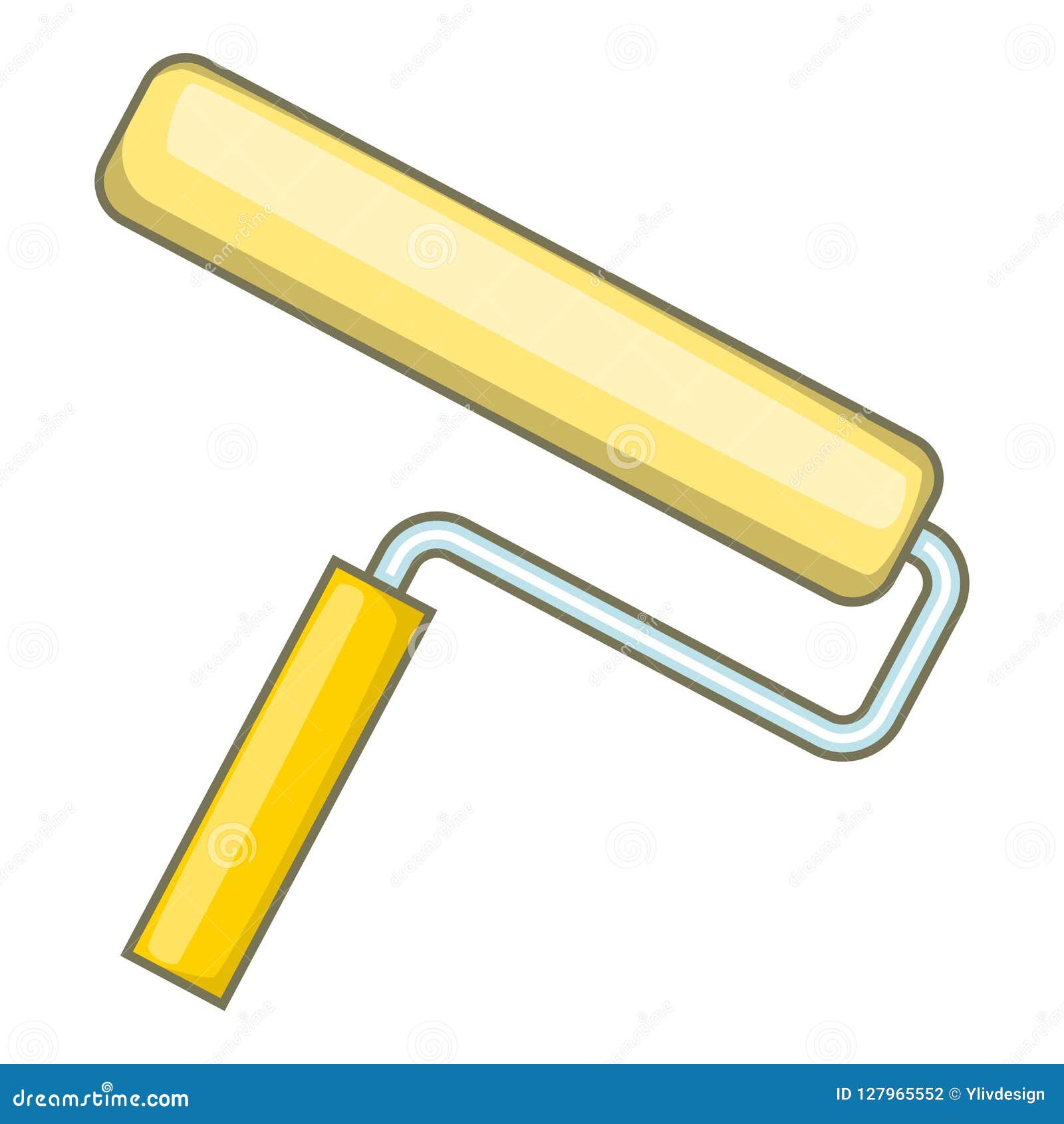Paint Roller Icon, Cartoon Style Stock Illustration - Illustration of ...