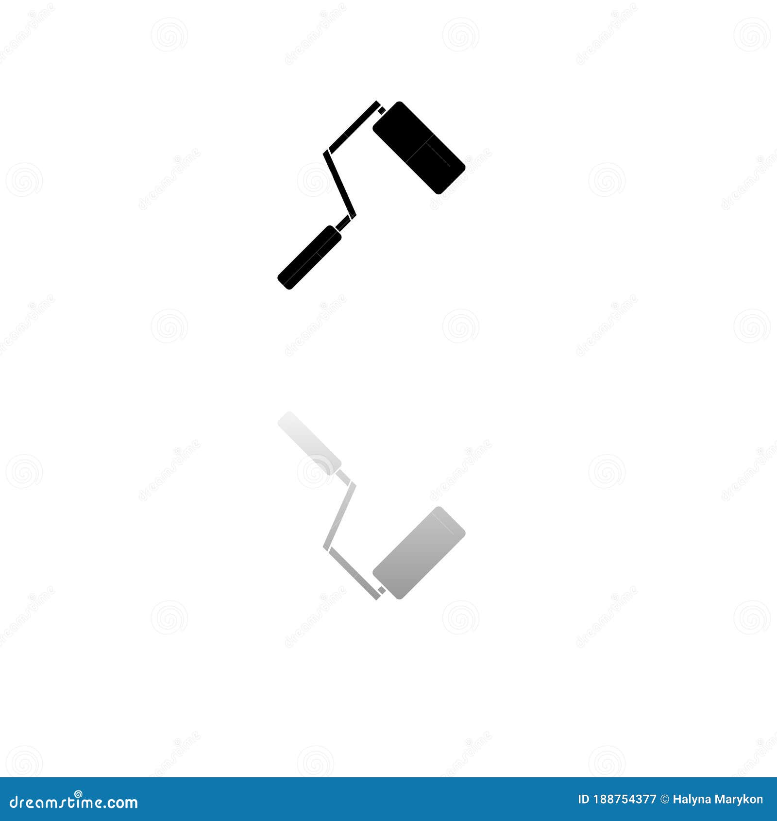 Paint Roller icon flat stock illustration. Illustration of layer ...