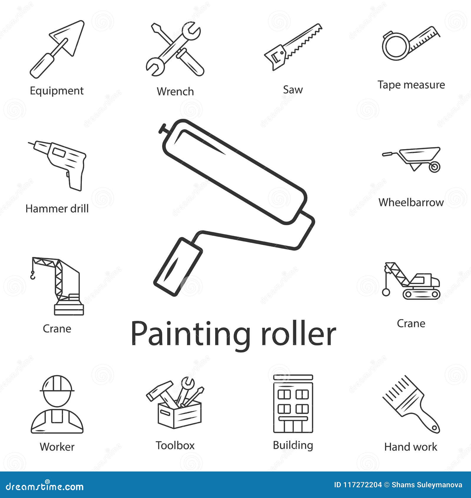 Paint Roller Icon. Simple Element Illustration. Paint Roller Symbol ...