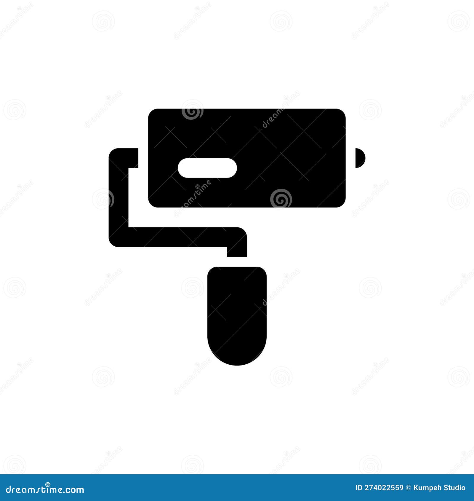 Paint Roller Icon Vector. a Paint Roller is a Paint Application Tool ...