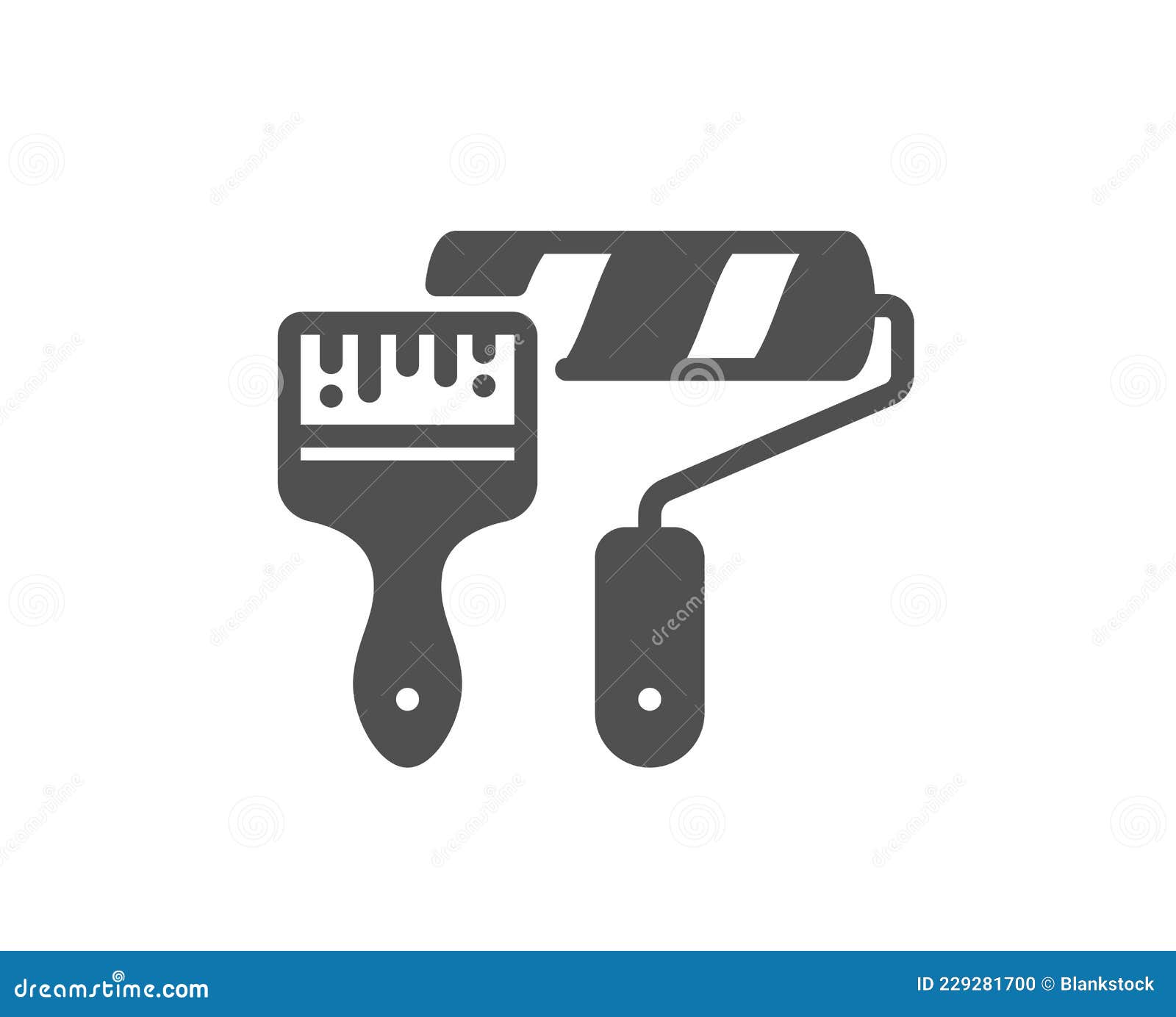 Paint Roller Icon. Wall Roll Brush Sign. Vector Stock Vector ...