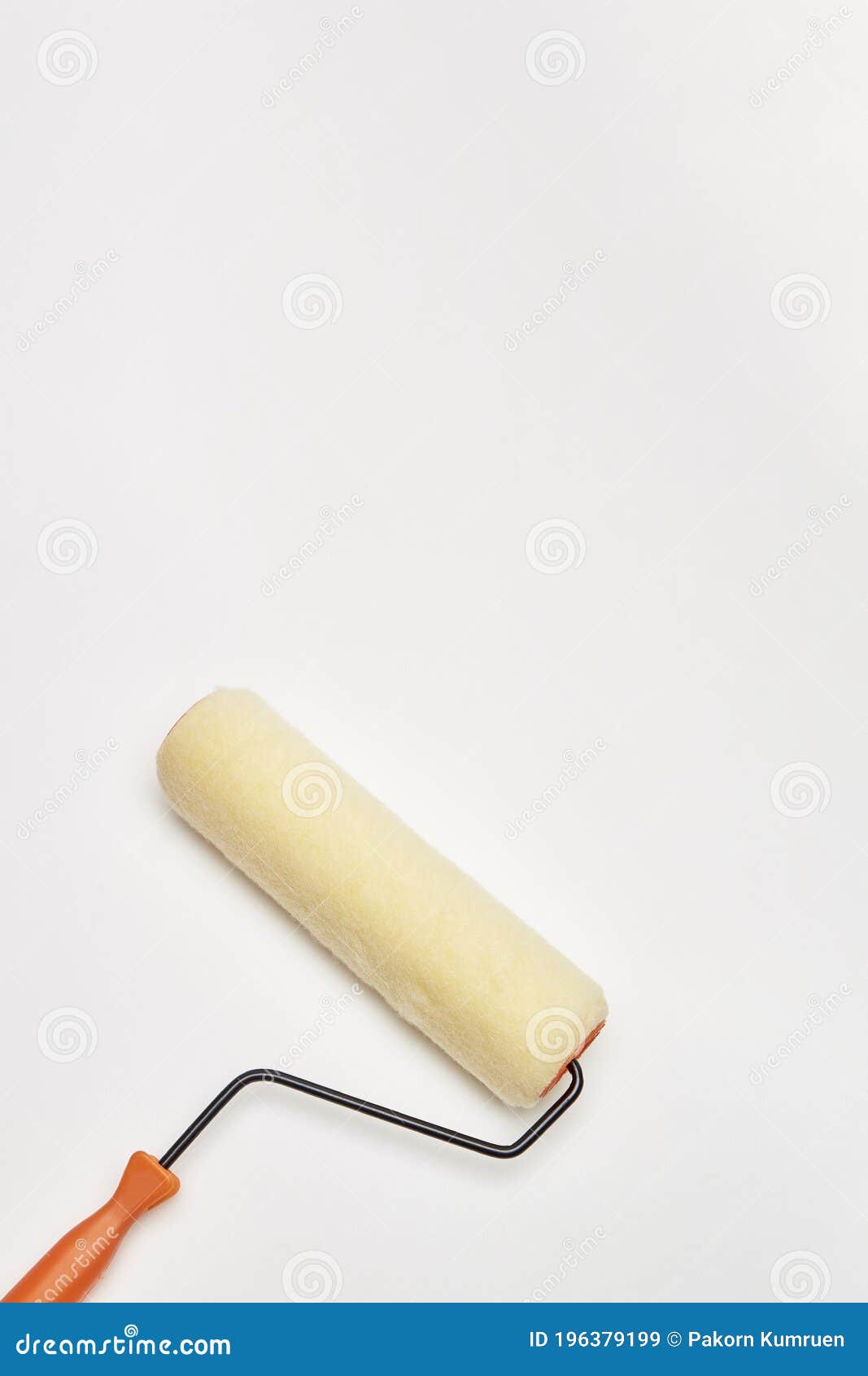 Paint Roller Isolated on White Background Stock Image - Image of indoor ...