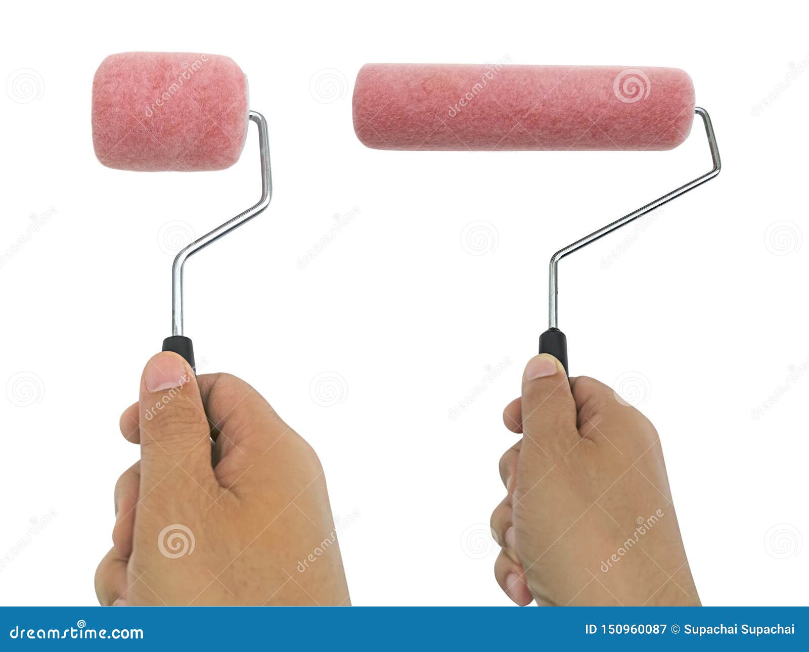 Paint Roller Isolated on White Background Stock Image - Image of design ...
