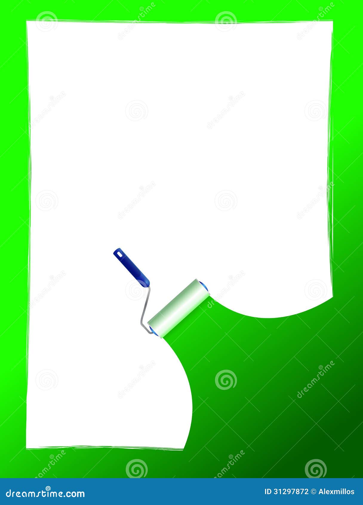 Paint Roller and Paint Stripe Frame. Illustration Stock Illustration ...