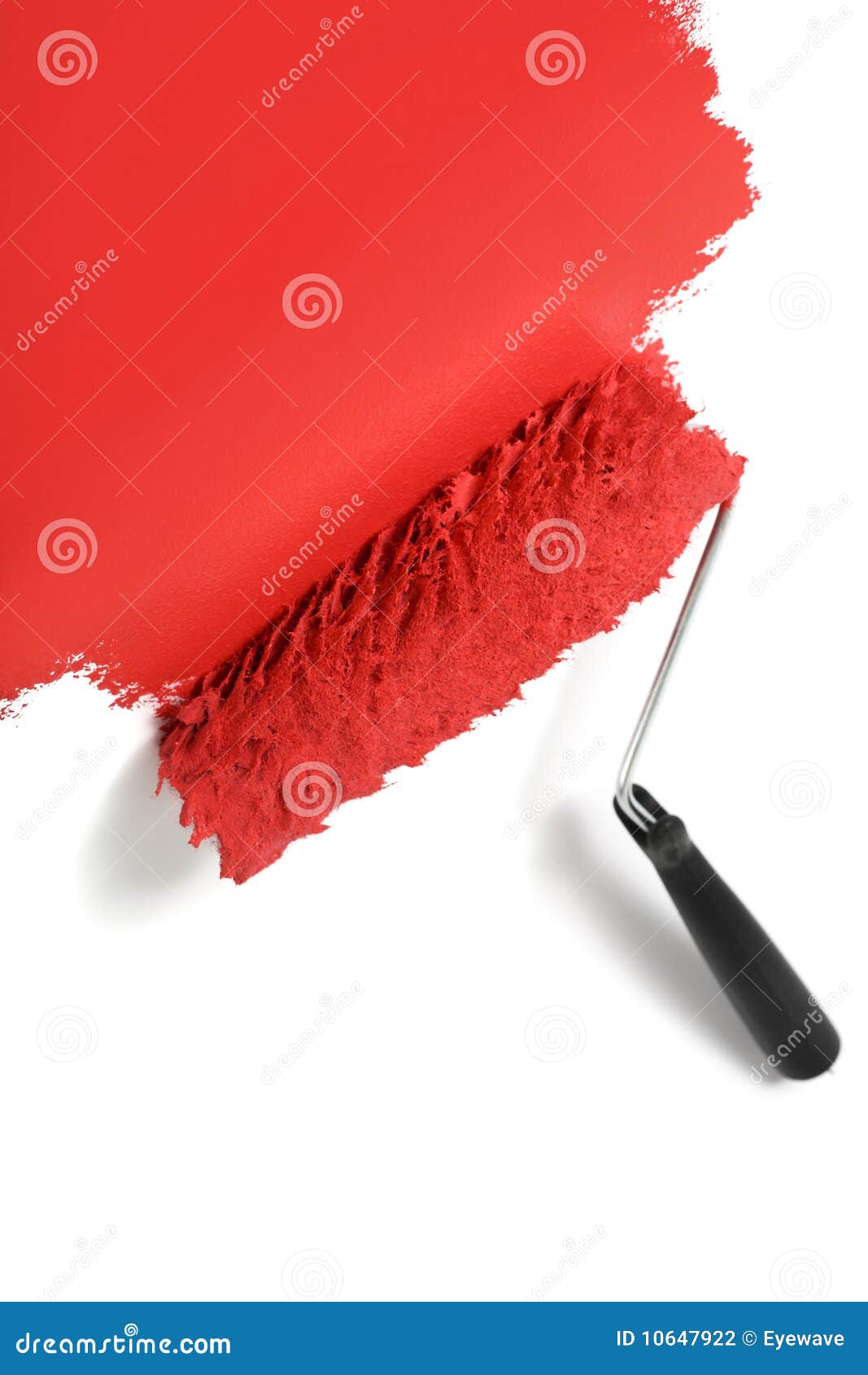 Paint Roller Painting White Background Red Stock Photo - Image of paint ...